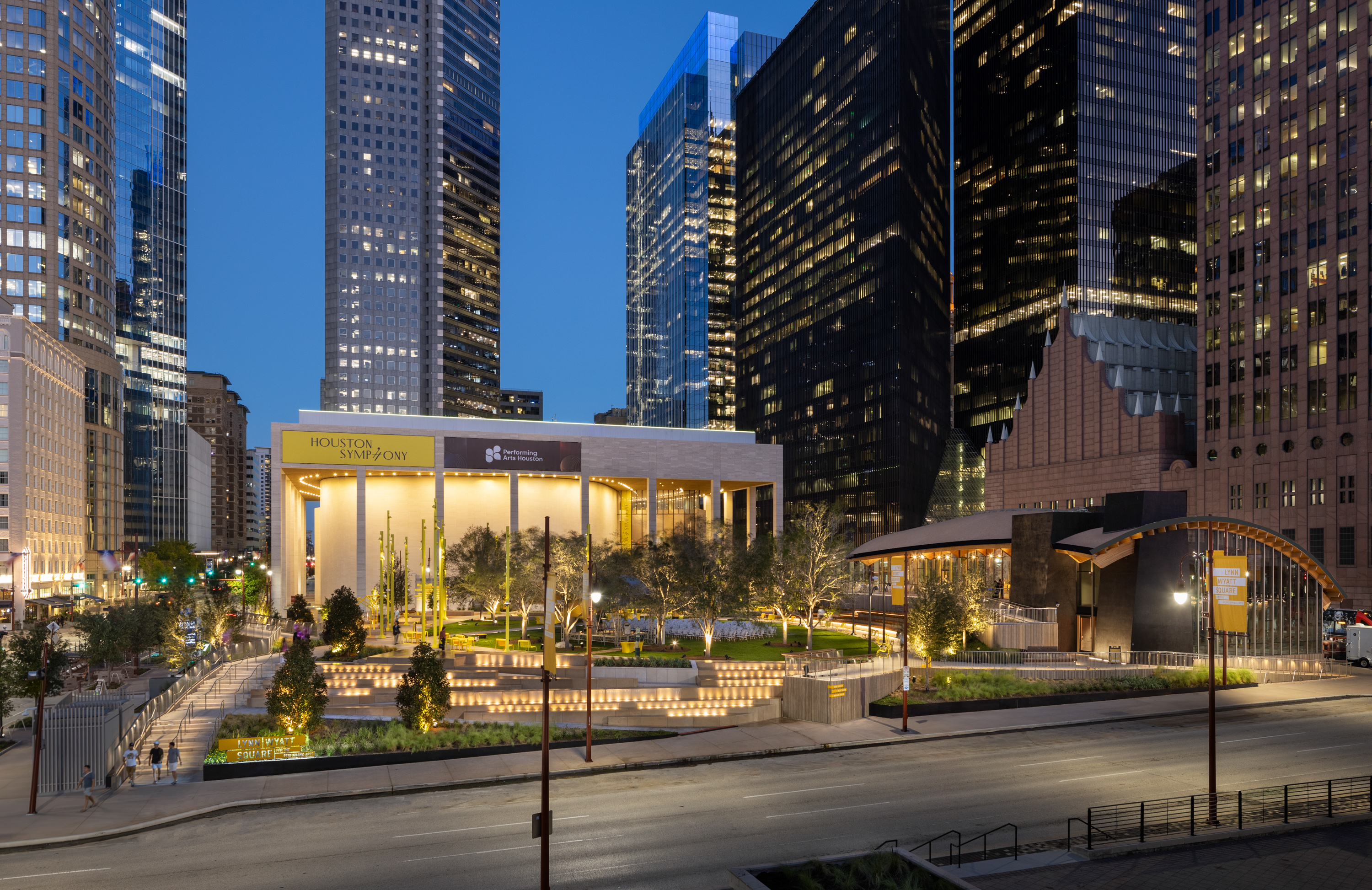 Lynn Wyatt Square for the Performing Arts by RIOS - Architizer