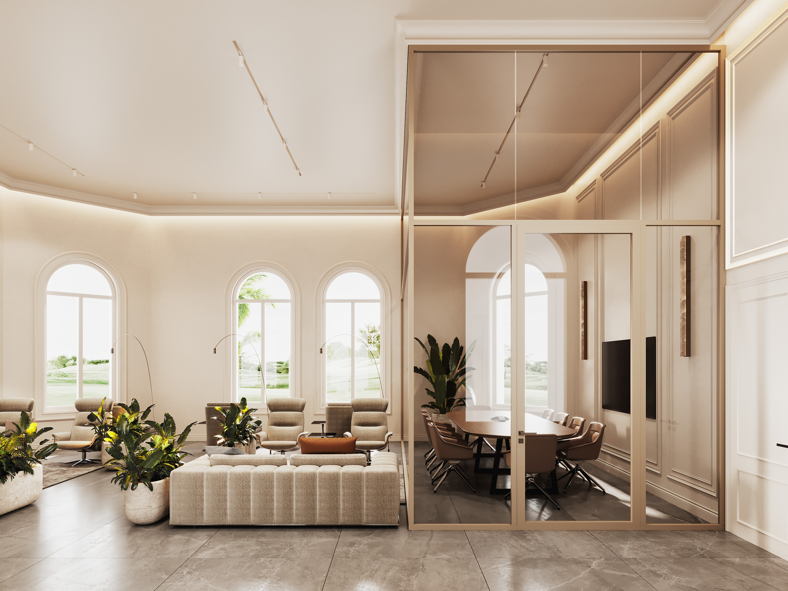 Lobby of a business center in the south of Russia by Asadov ...