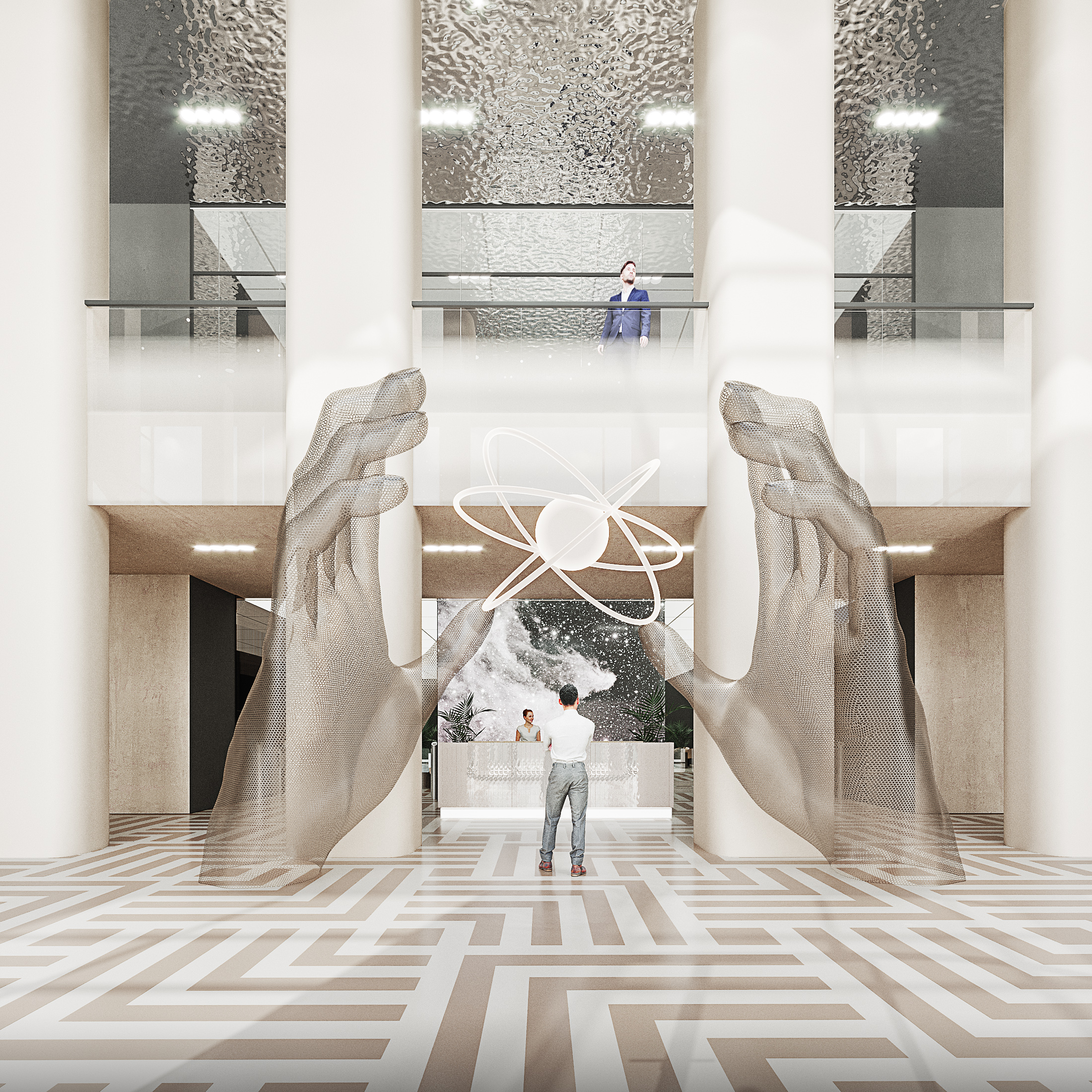 The management cluster of the INTC MSU Lobby by Asadov Architectural ...