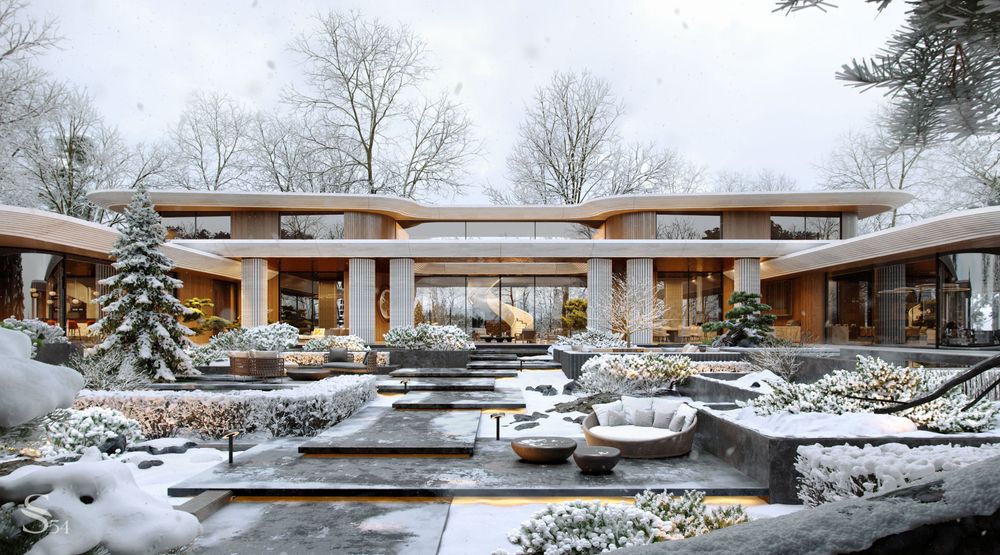 The spirit of Christmas in the architectural project of a luxury ...