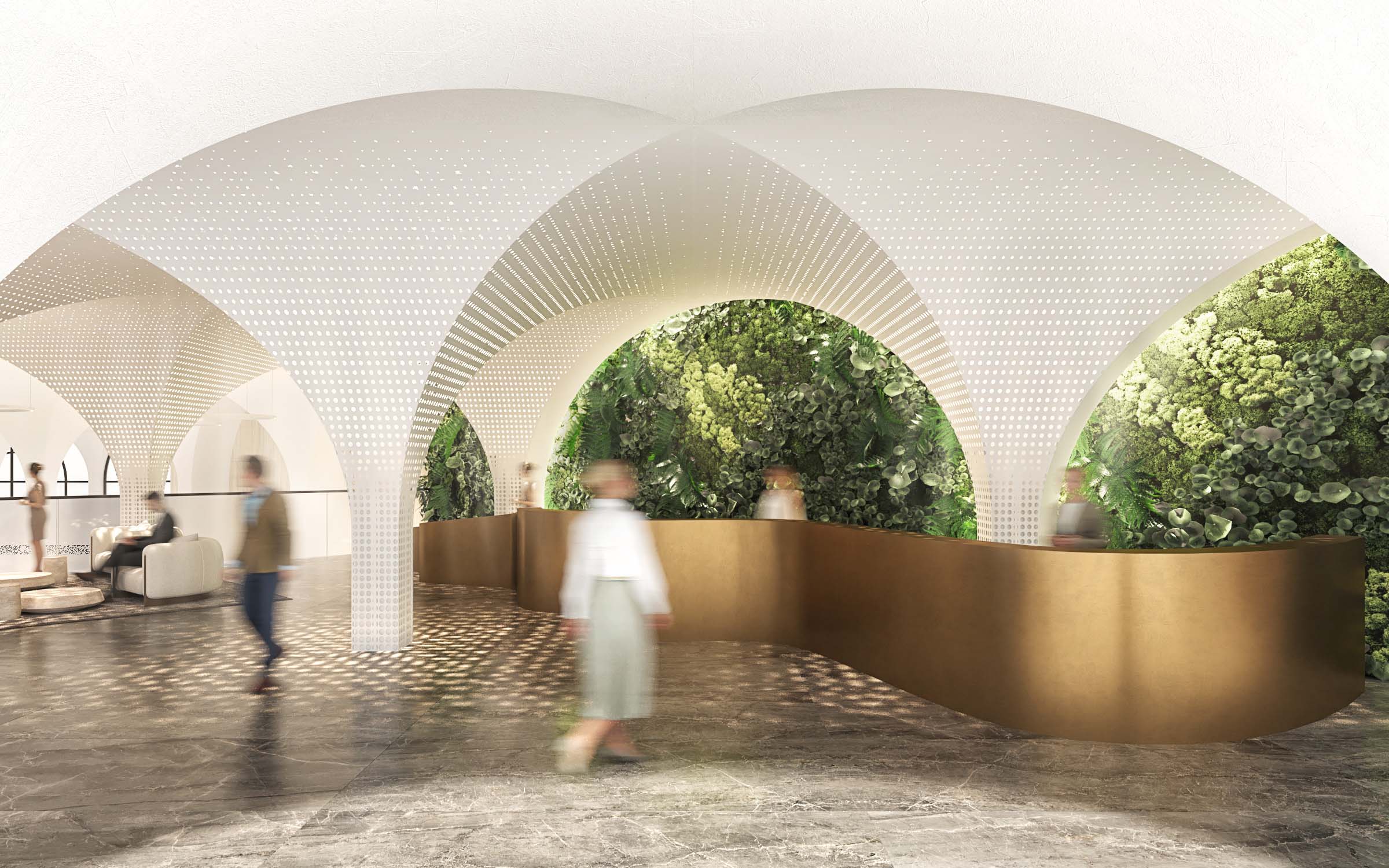 The lobby of the hotel complex "Grand Hotel Agoy" in Tuapse by Asadov ...