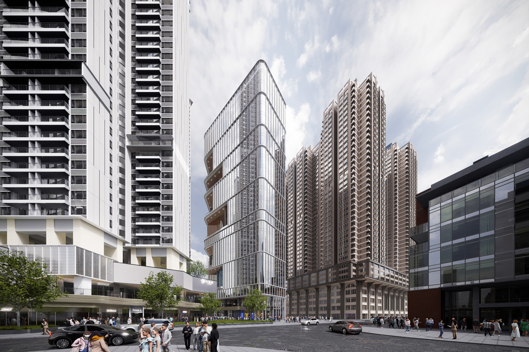 Shenzhen Chuanbu Street Shanty Town Renovation – Office Tower by Aedas ...