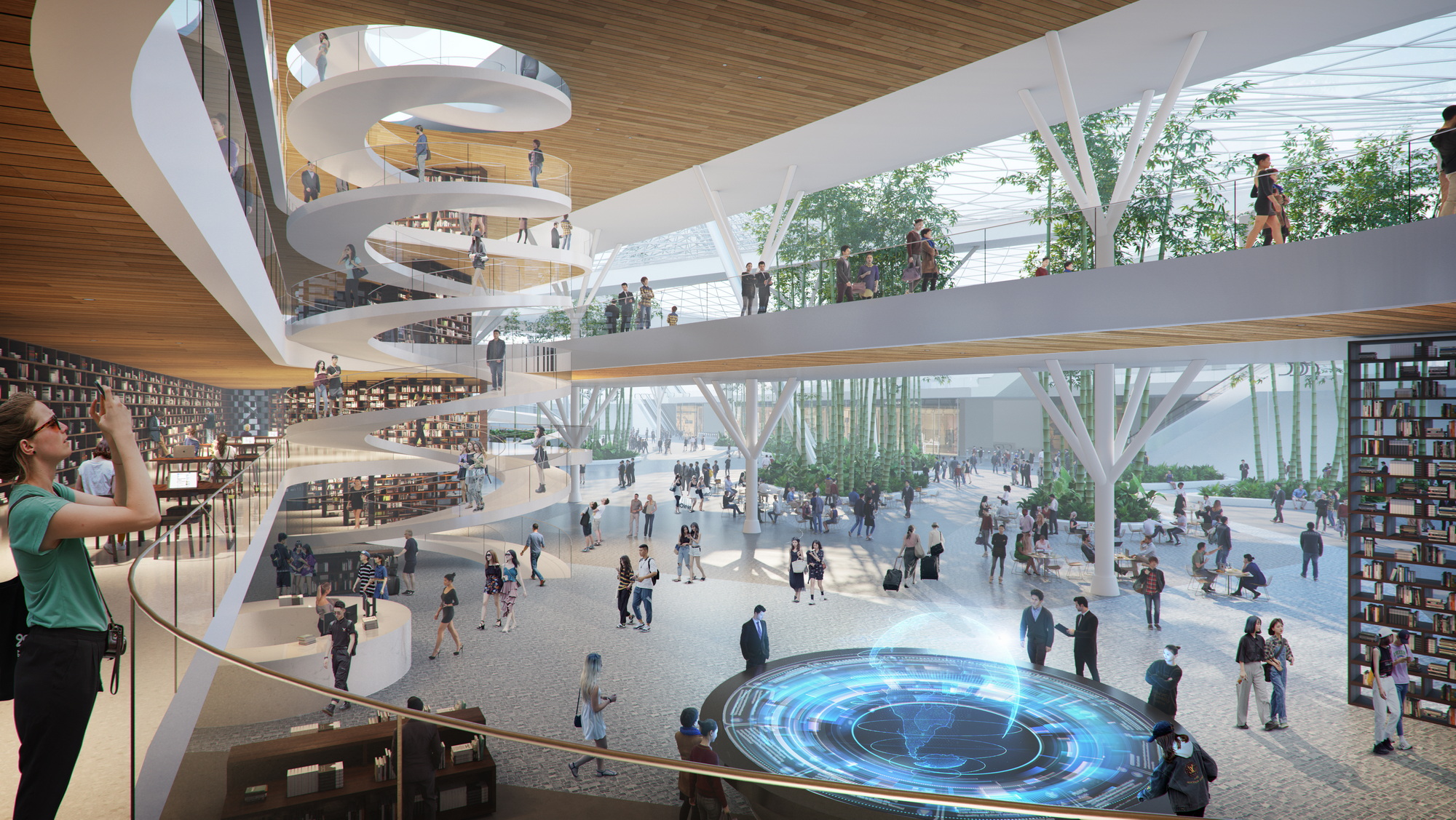 The central green axis of the Shenzhen Super General by YEF STUDIO ...