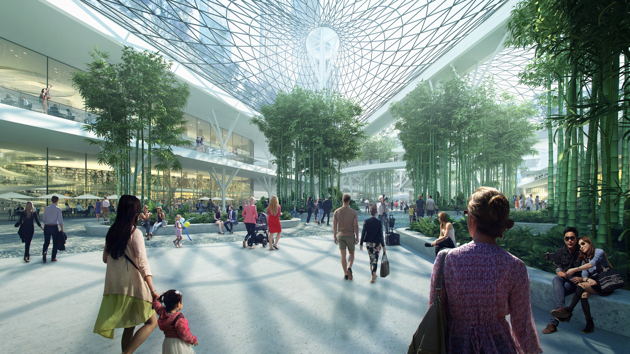 The central green axis of the Shenzhen Super General by YEF STUDIO ...