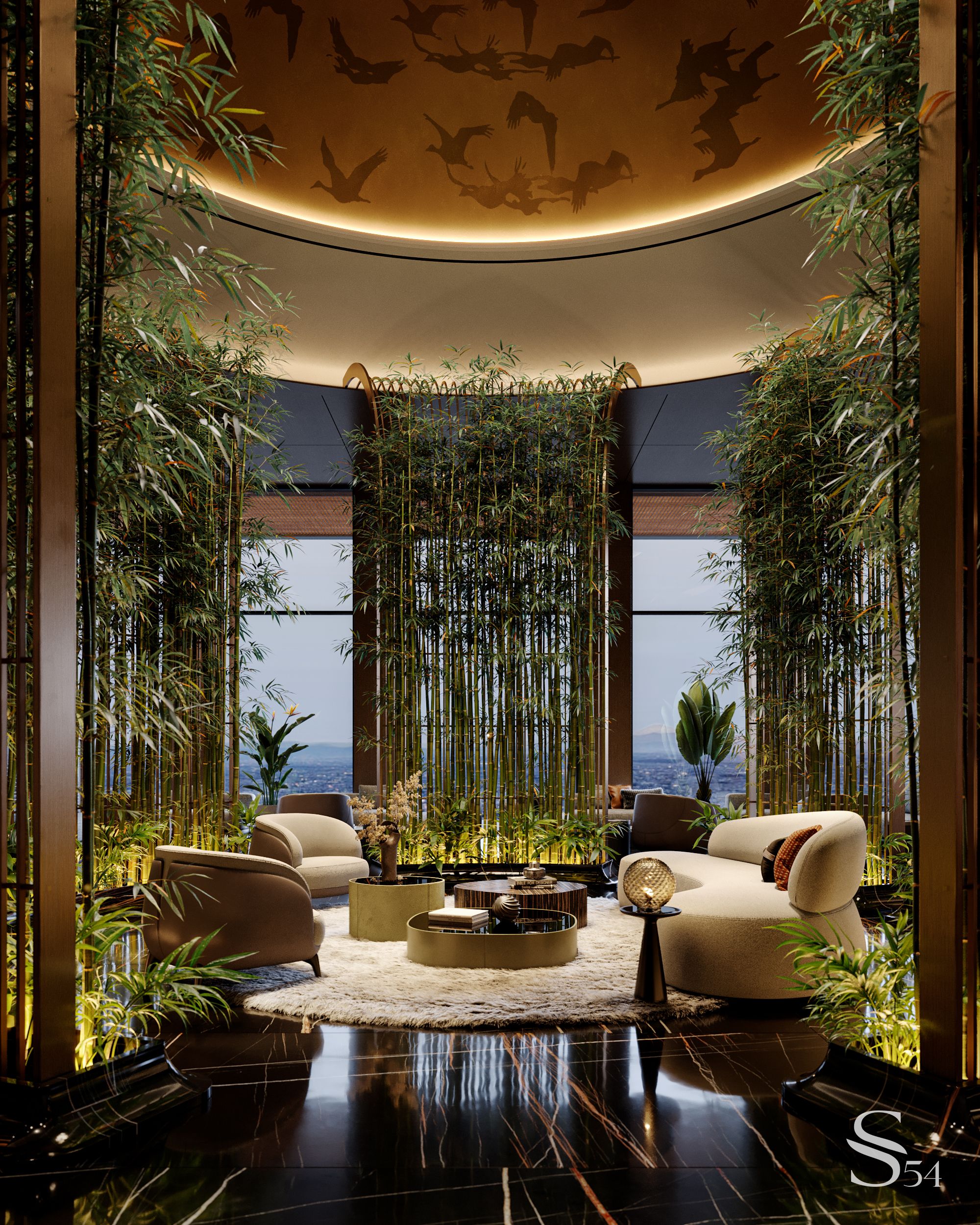 Exquisite lobby design of a luxury grand hotel in Tokyo by Studia 54 ...