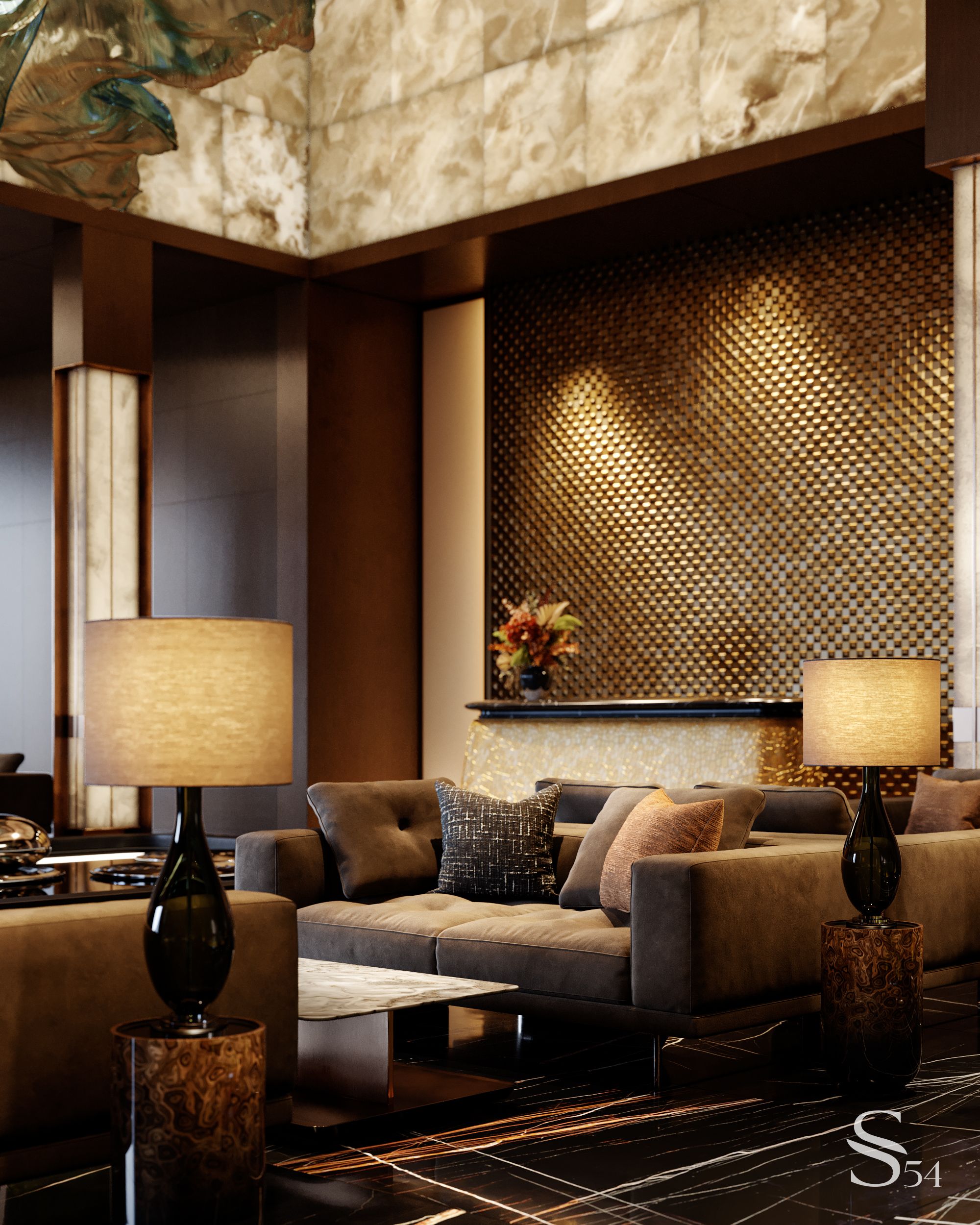 Exquisite lobby design of a luxury grand hotel in Tokyo by Studia 54 ...
