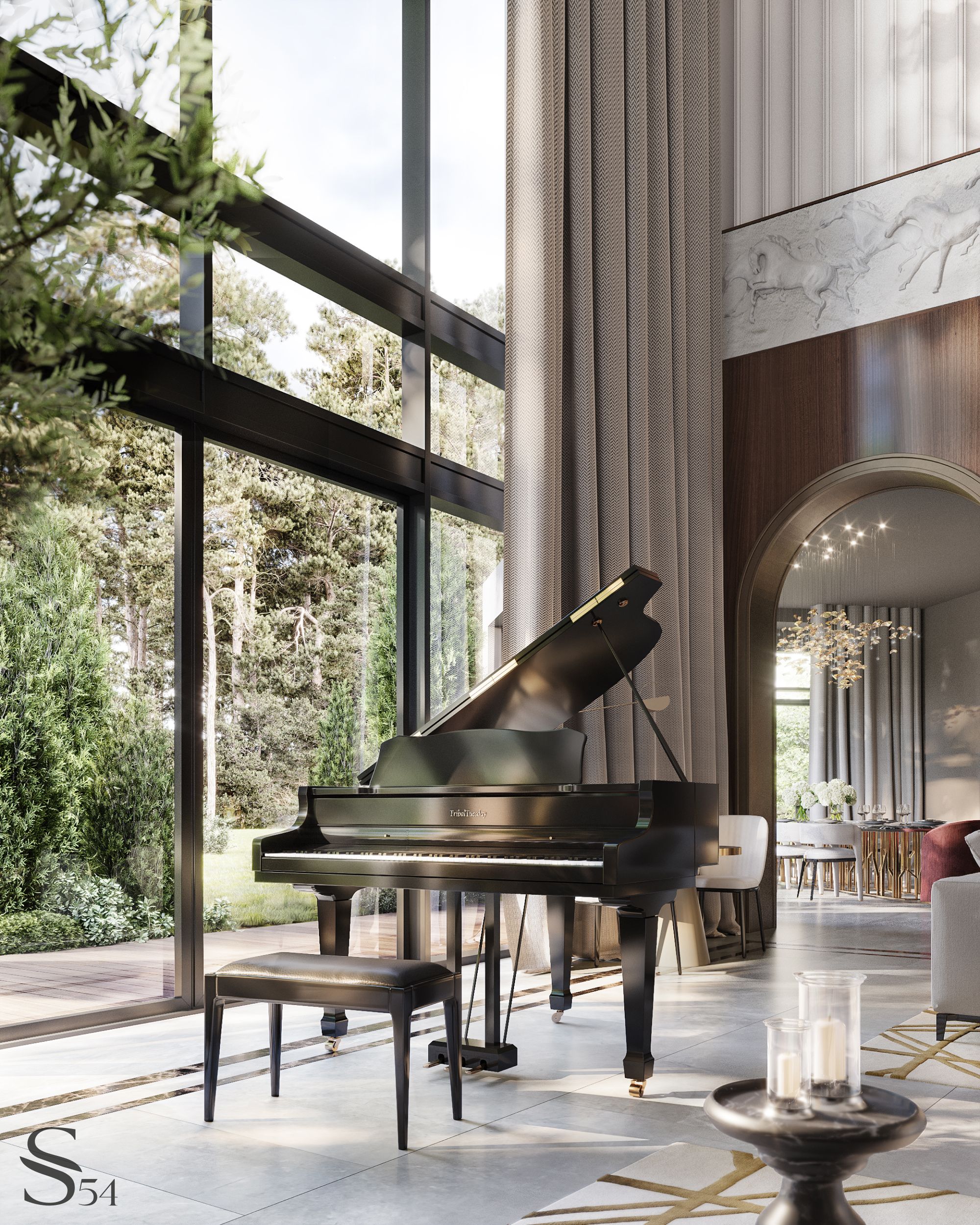 Interior design project of a country house in the USA by Studia 54 ...