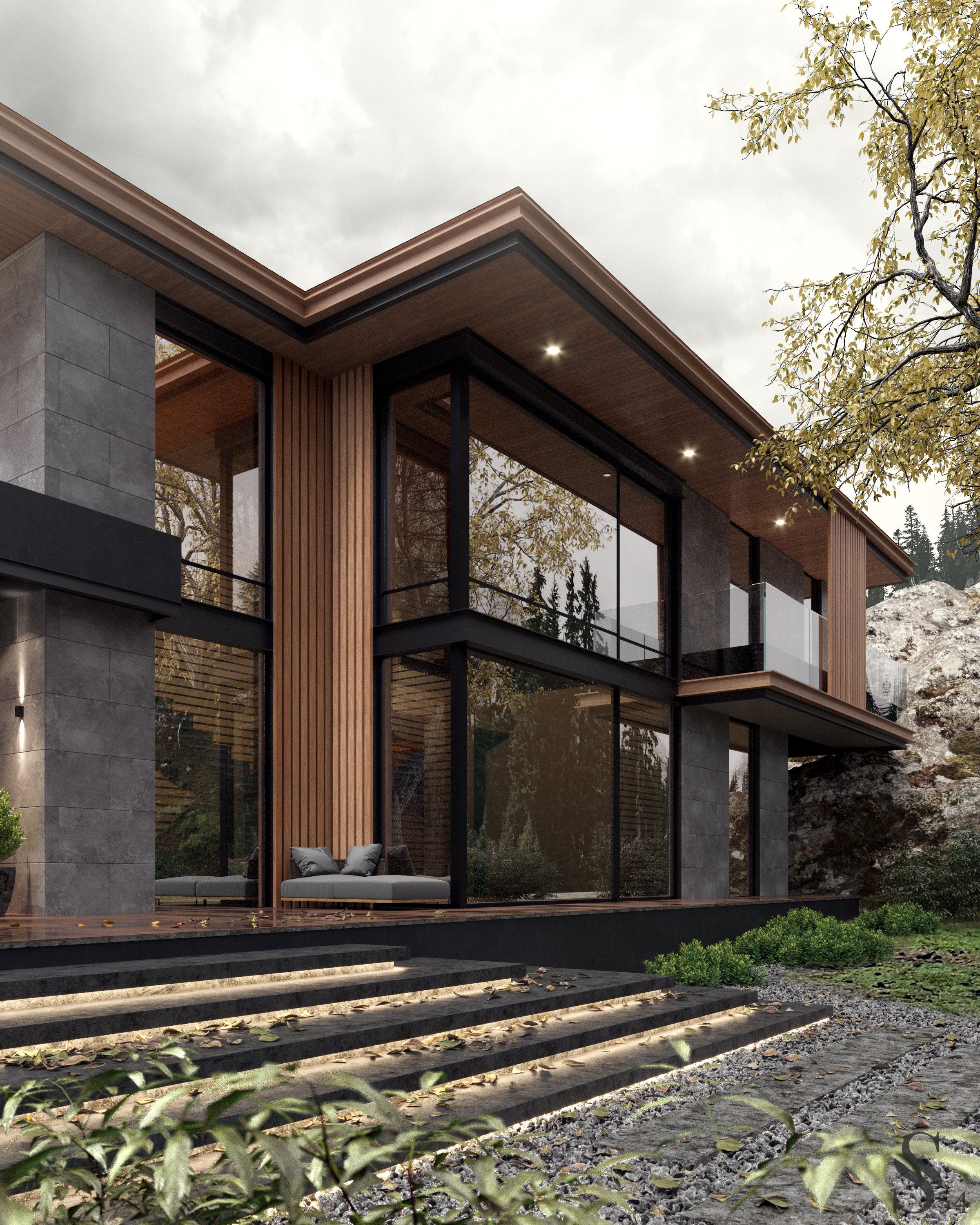 Architectural project of a modern house in the USA by Studia 54 ...