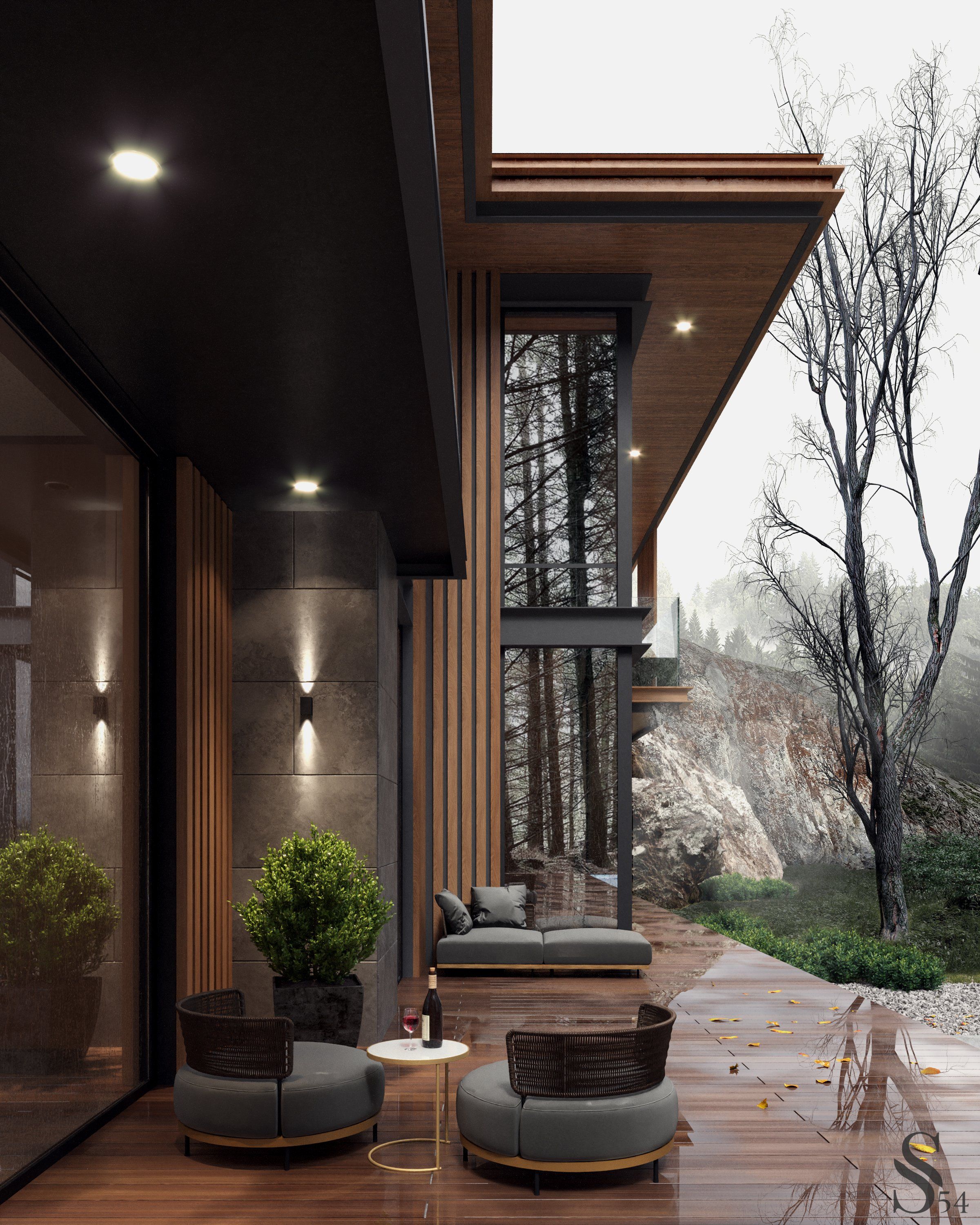 Architectural project of a modern house in the USA by Studia 54 ...