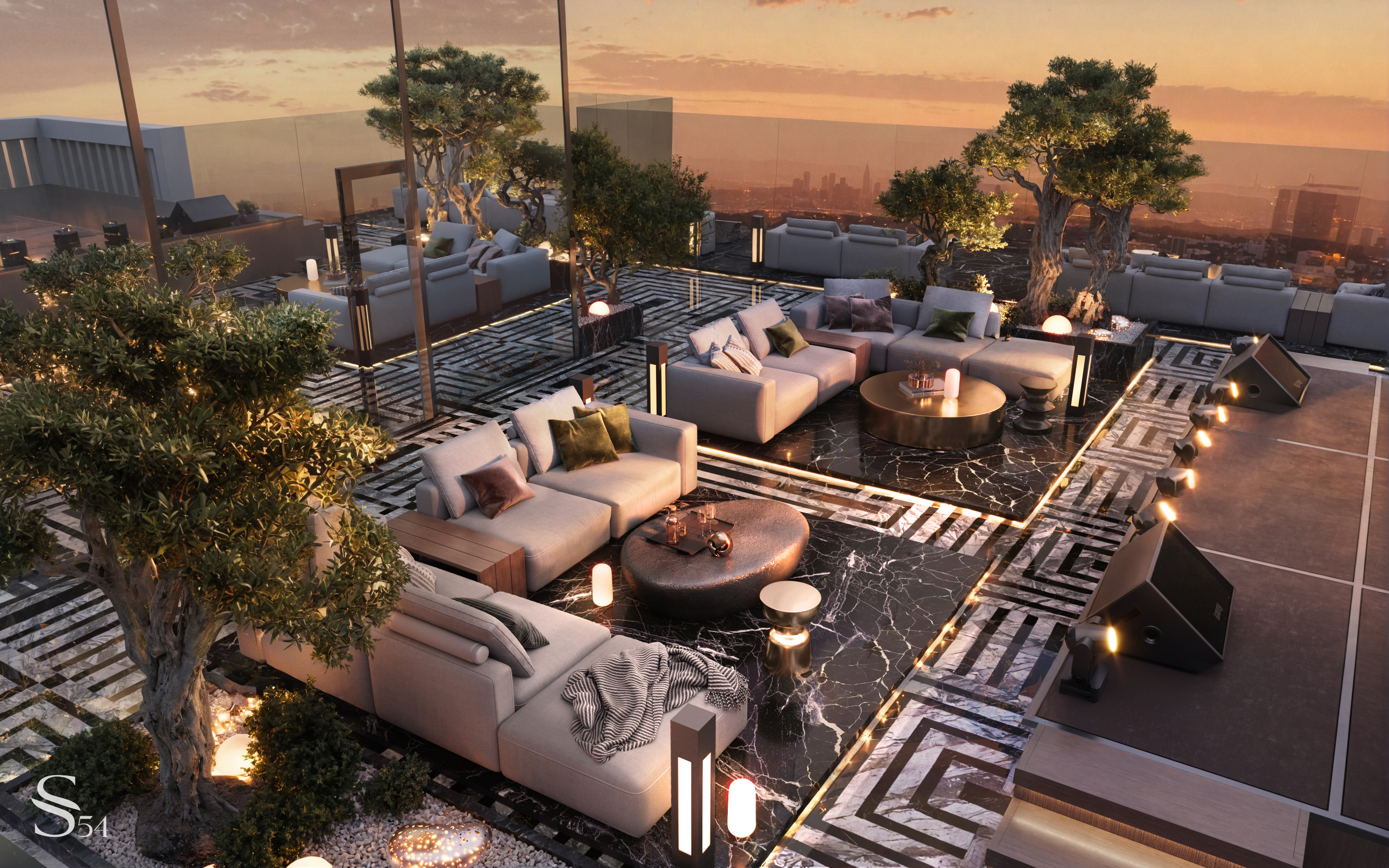 Luxury interior design project for the banquet hall at Trump Towers ...