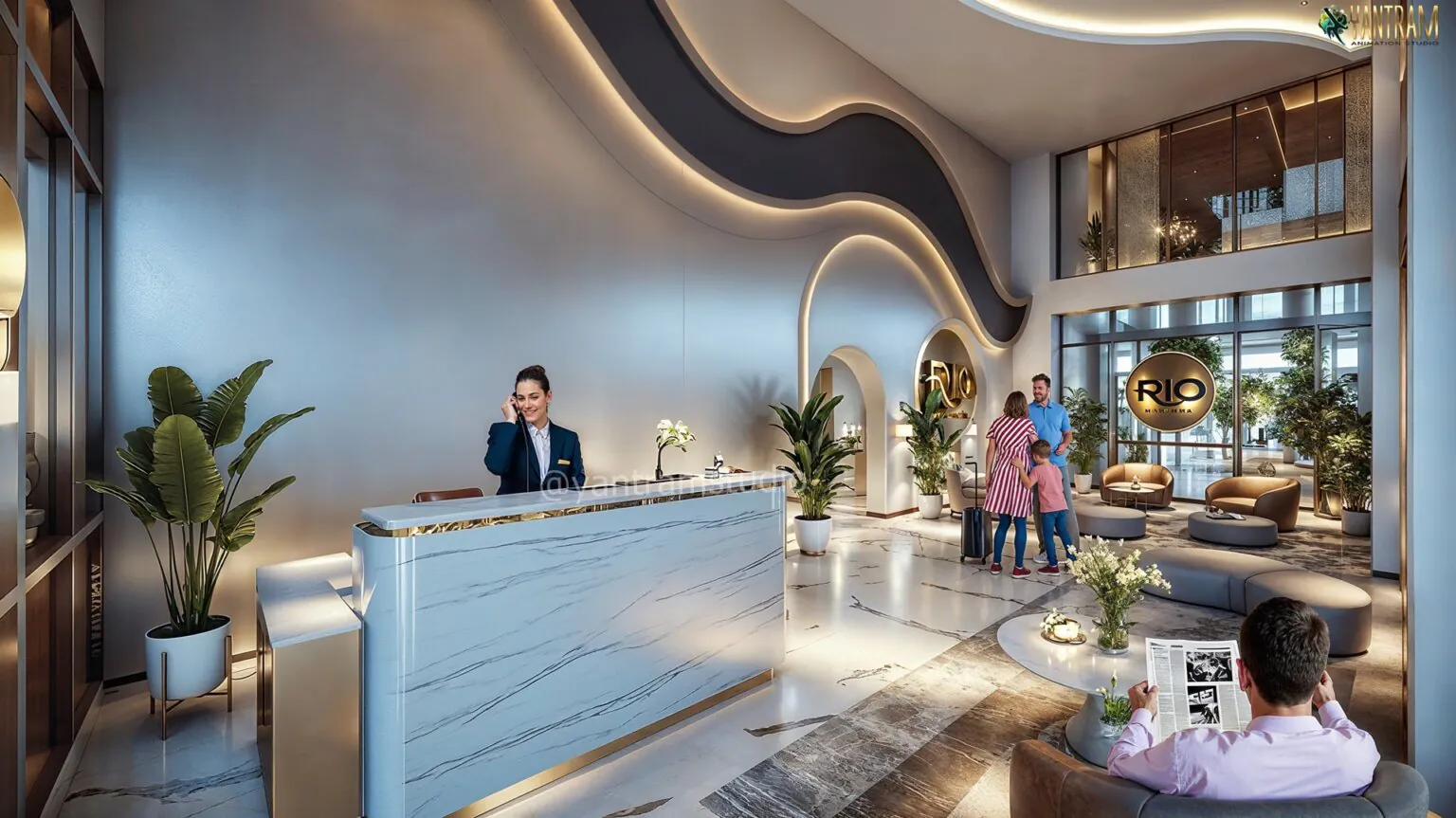 Innovative Lobby Designs with 3D Architectural Rendering Studio in ...