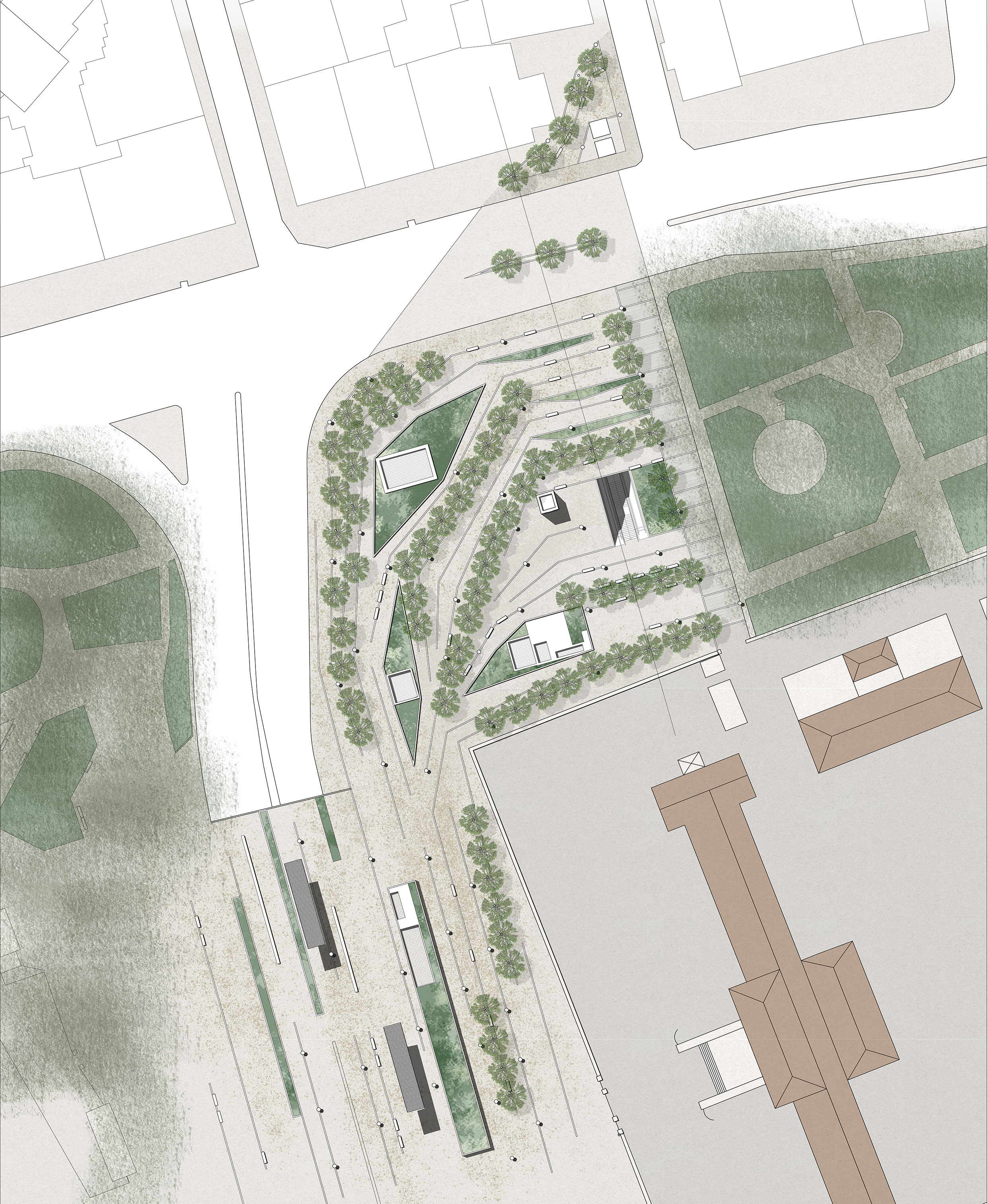 Dikastiria Metro Station Plaza Design by Constantine Bouras Studio ...