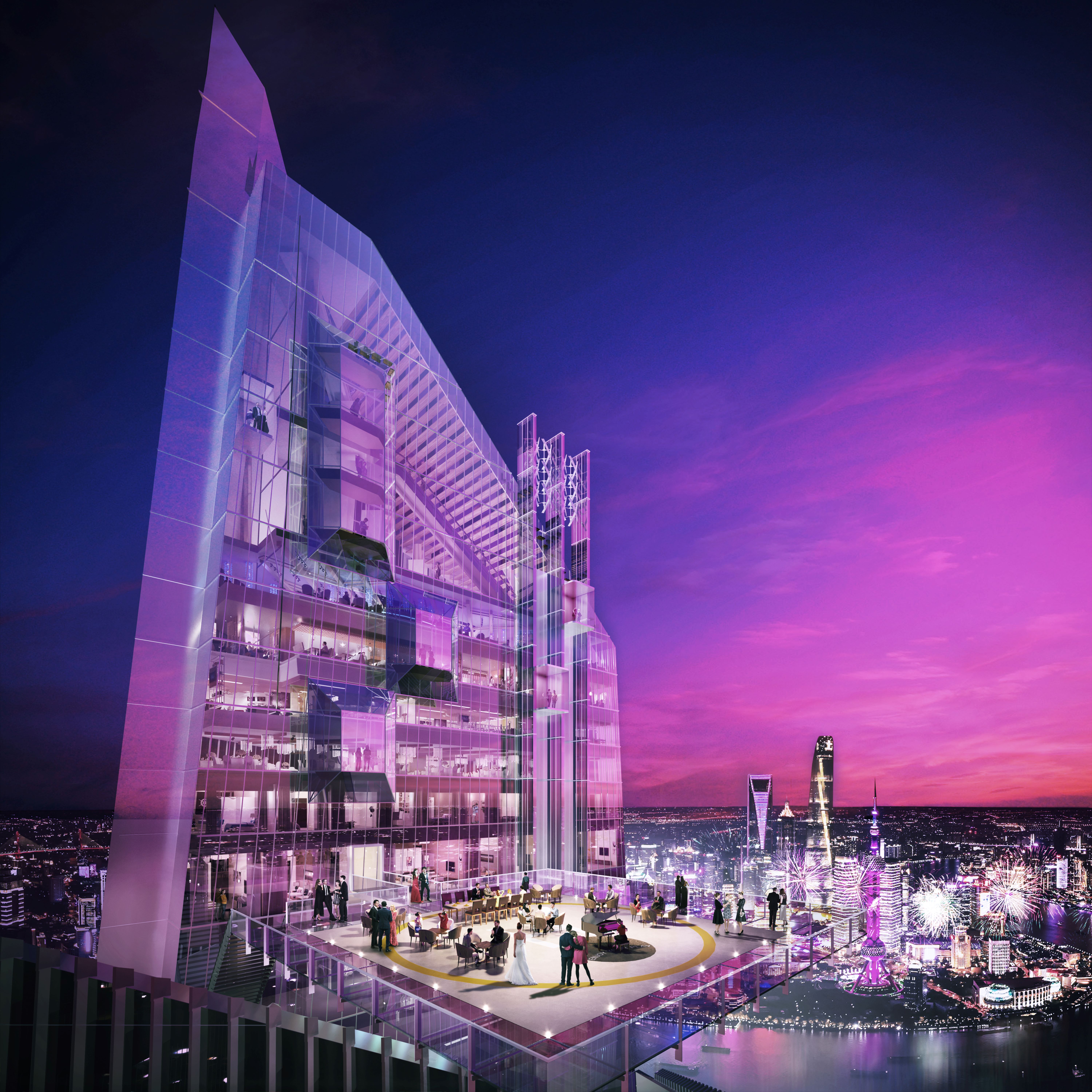 Shanghai 480m tower international competition Proposal “URBAN VOID ...