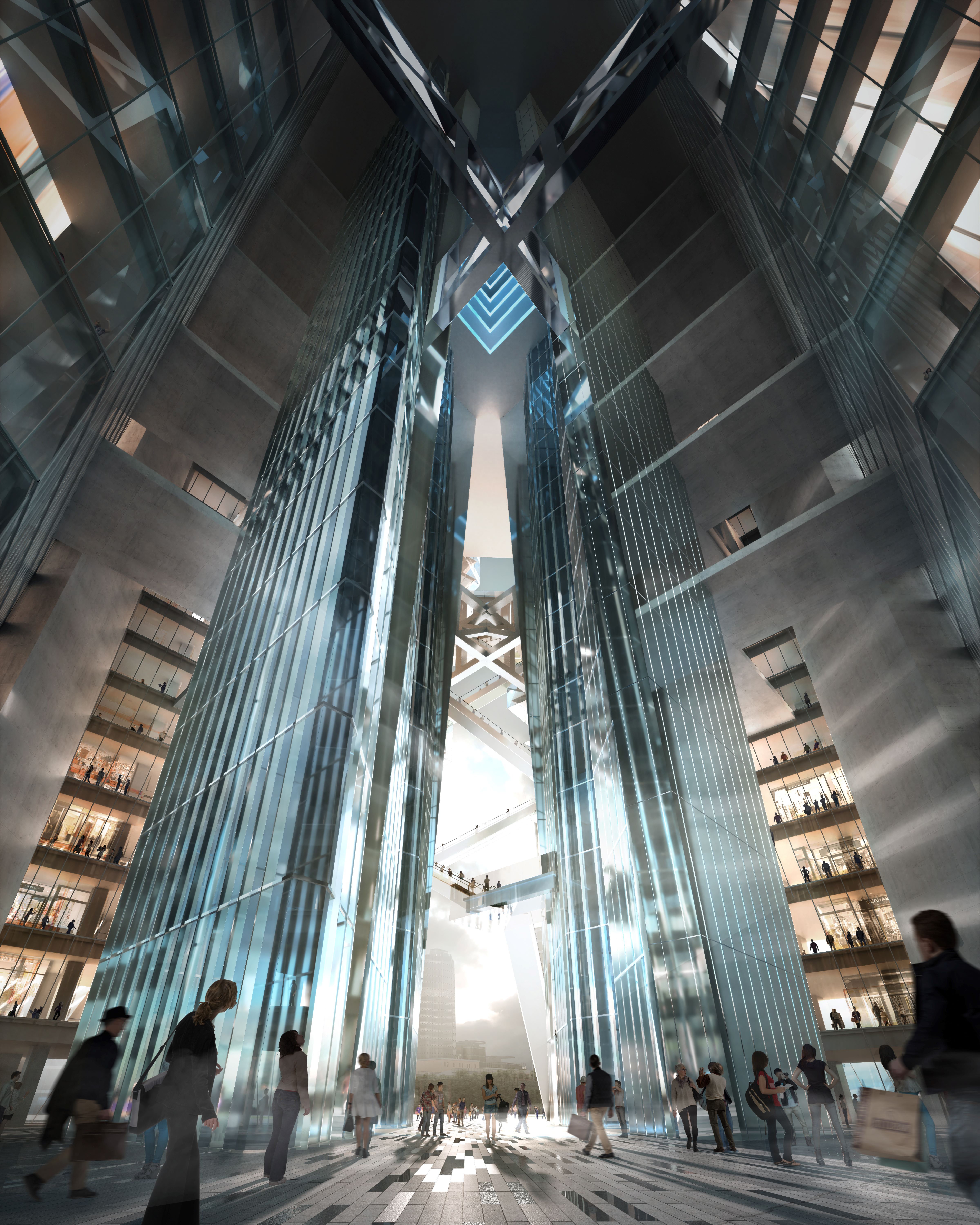 Shanghai 480m tower international competition Proposal “URBAN VOID ...