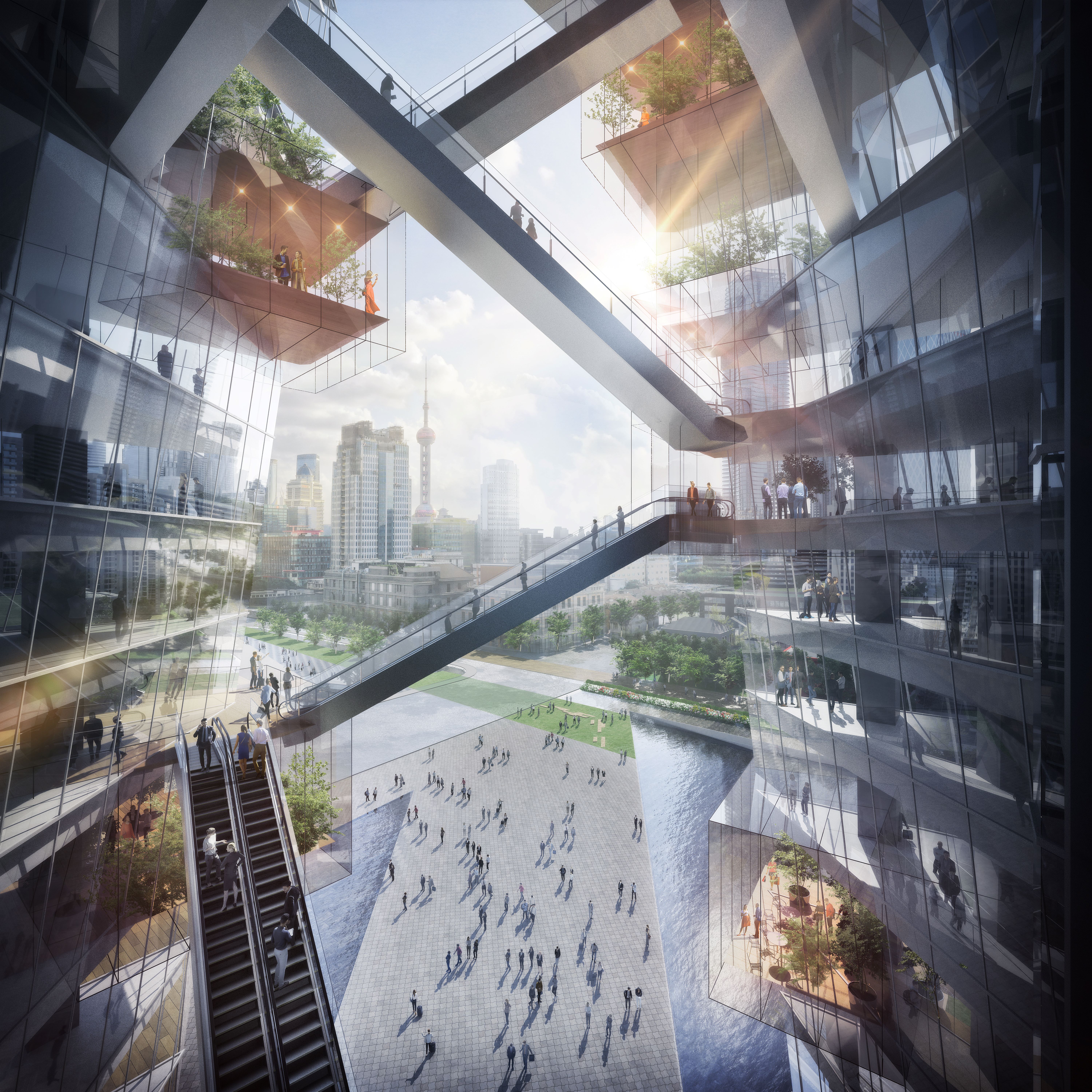 Shanghai 480m tower international competition Proposal “URBAN VOID ...