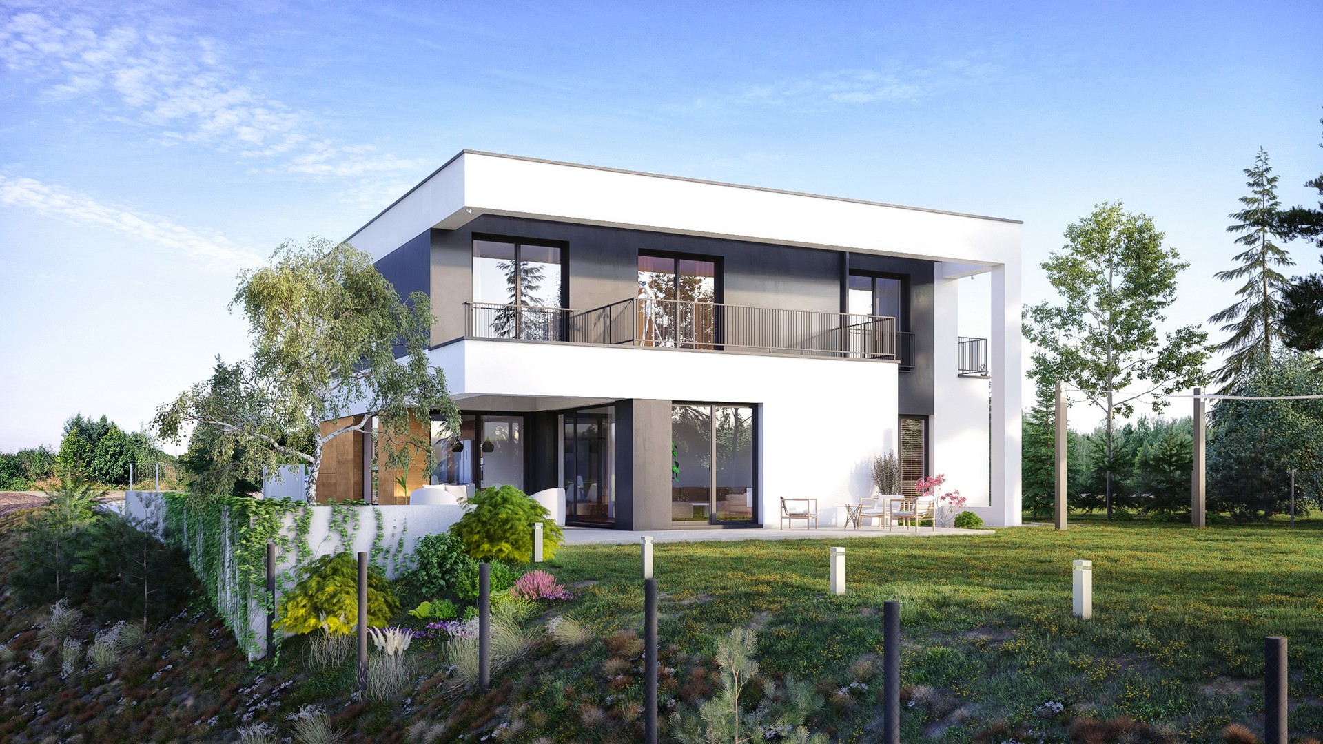 cube house on a slope by RESE Architekci - Architizer
