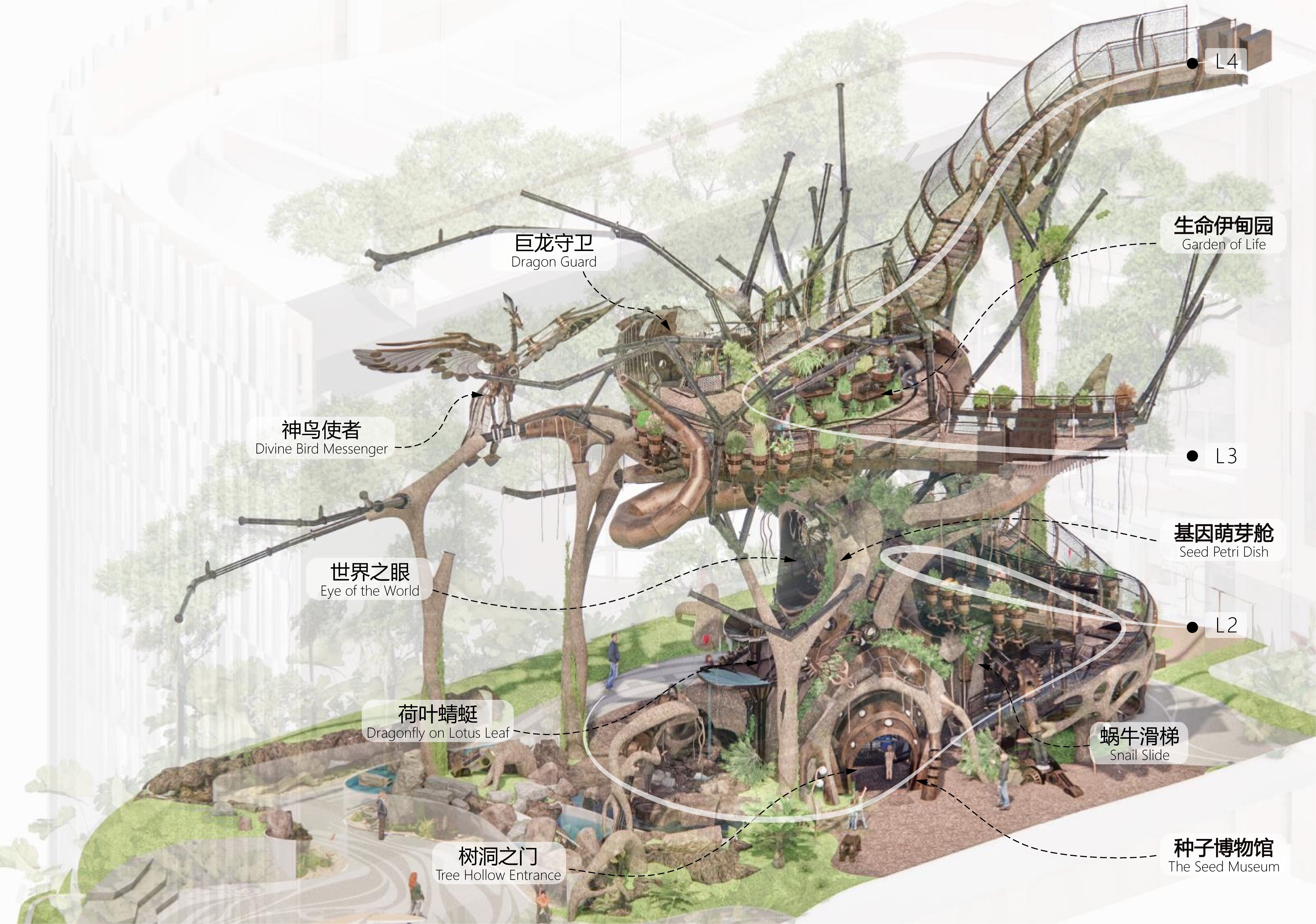 Wonder Tree: A Massive Steampunk Magical Forest Installation in a ...