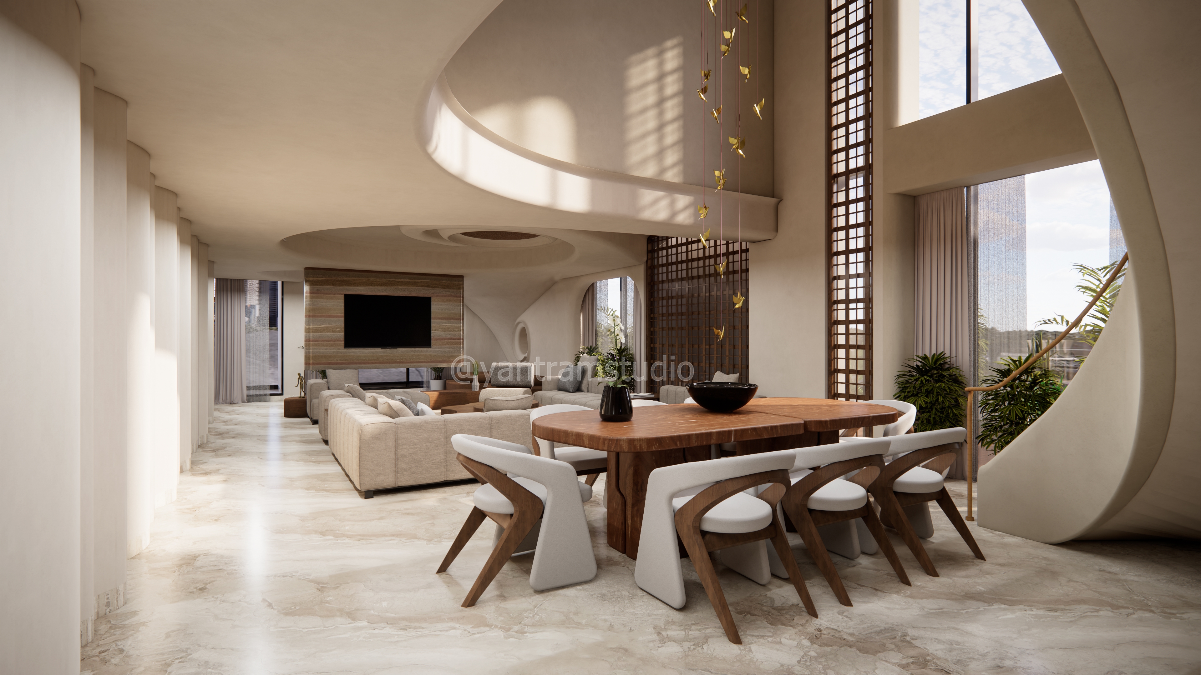 Organic Modern Living Spaces by Yantram Studio by Yantram Architectural ...