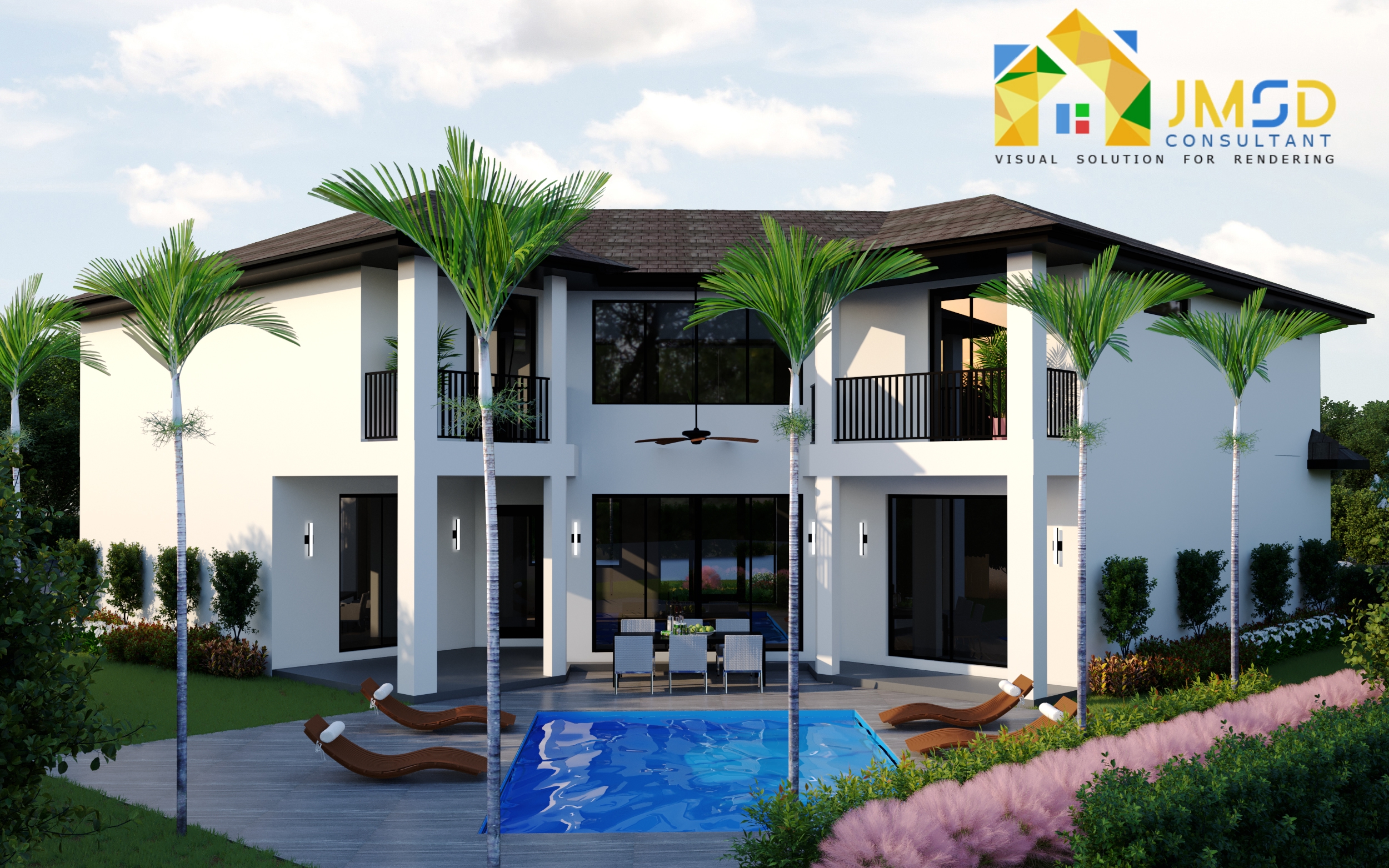 3D Exterior Rendering of a House Visualization in Orlando Florida by JS ...
