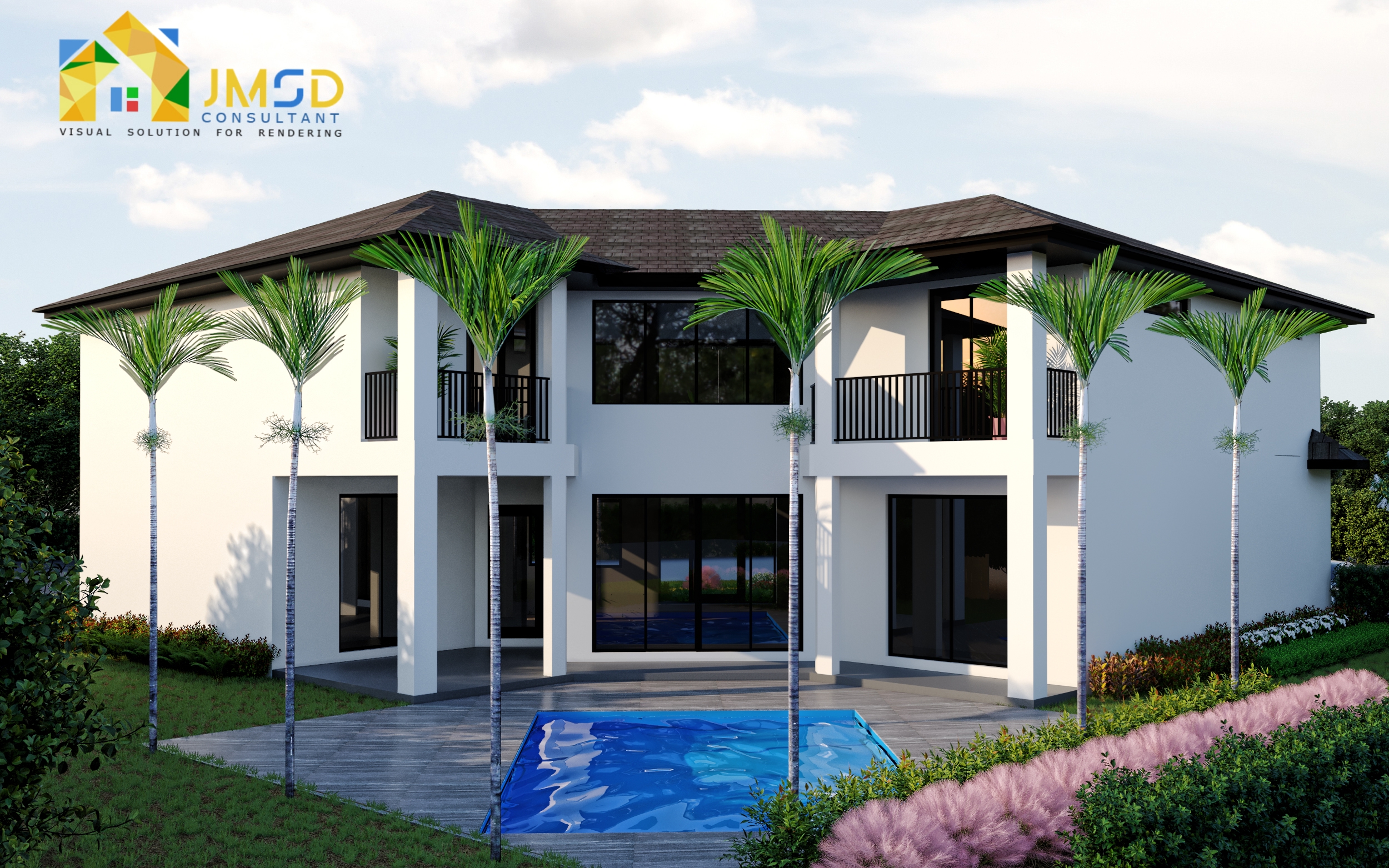 3D Exterior Rendering of a House Visualization in Orlando Florida by JS ...