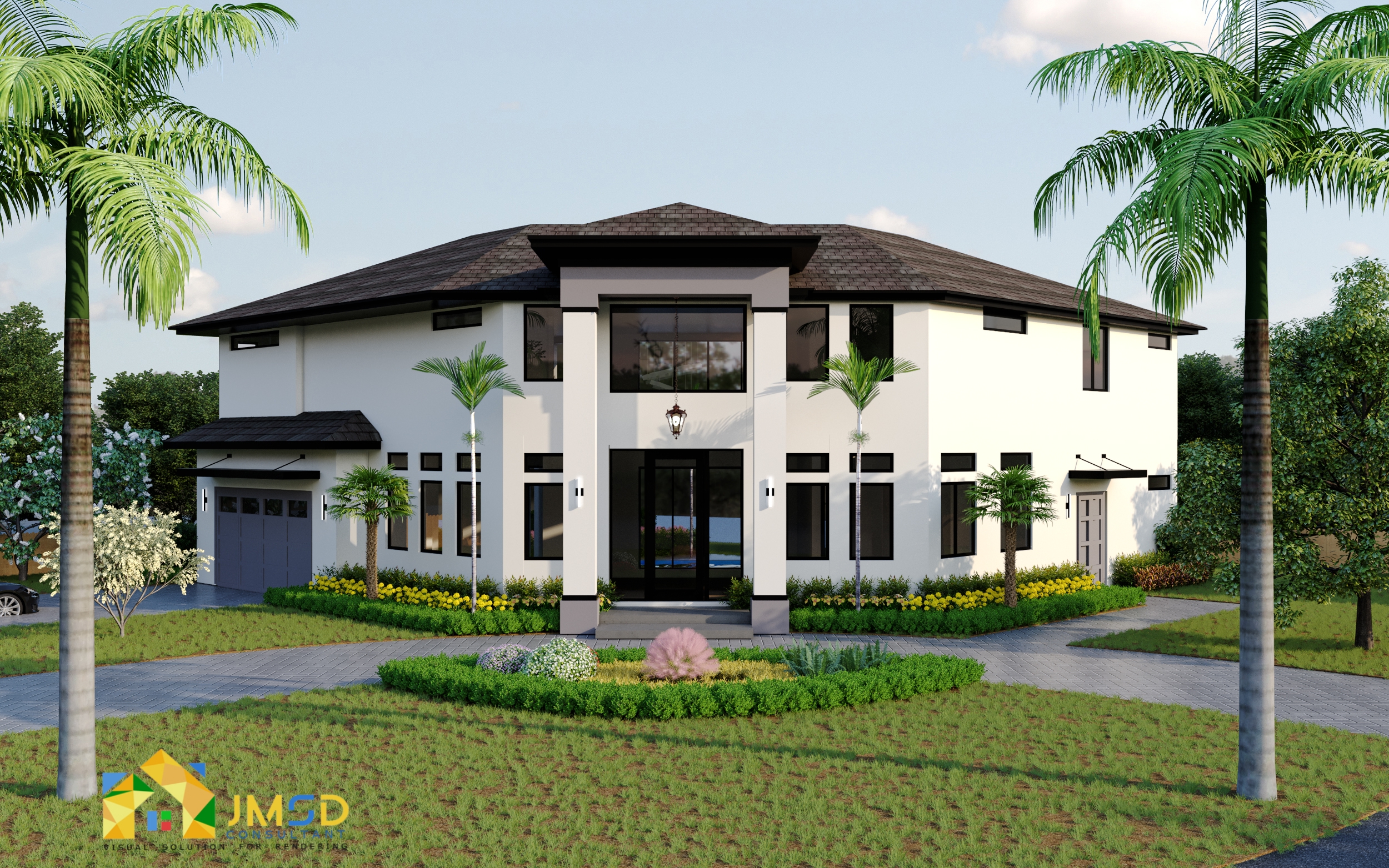 3D Exterior Rendering of a House Visualization in Orlando Florida by JS ...