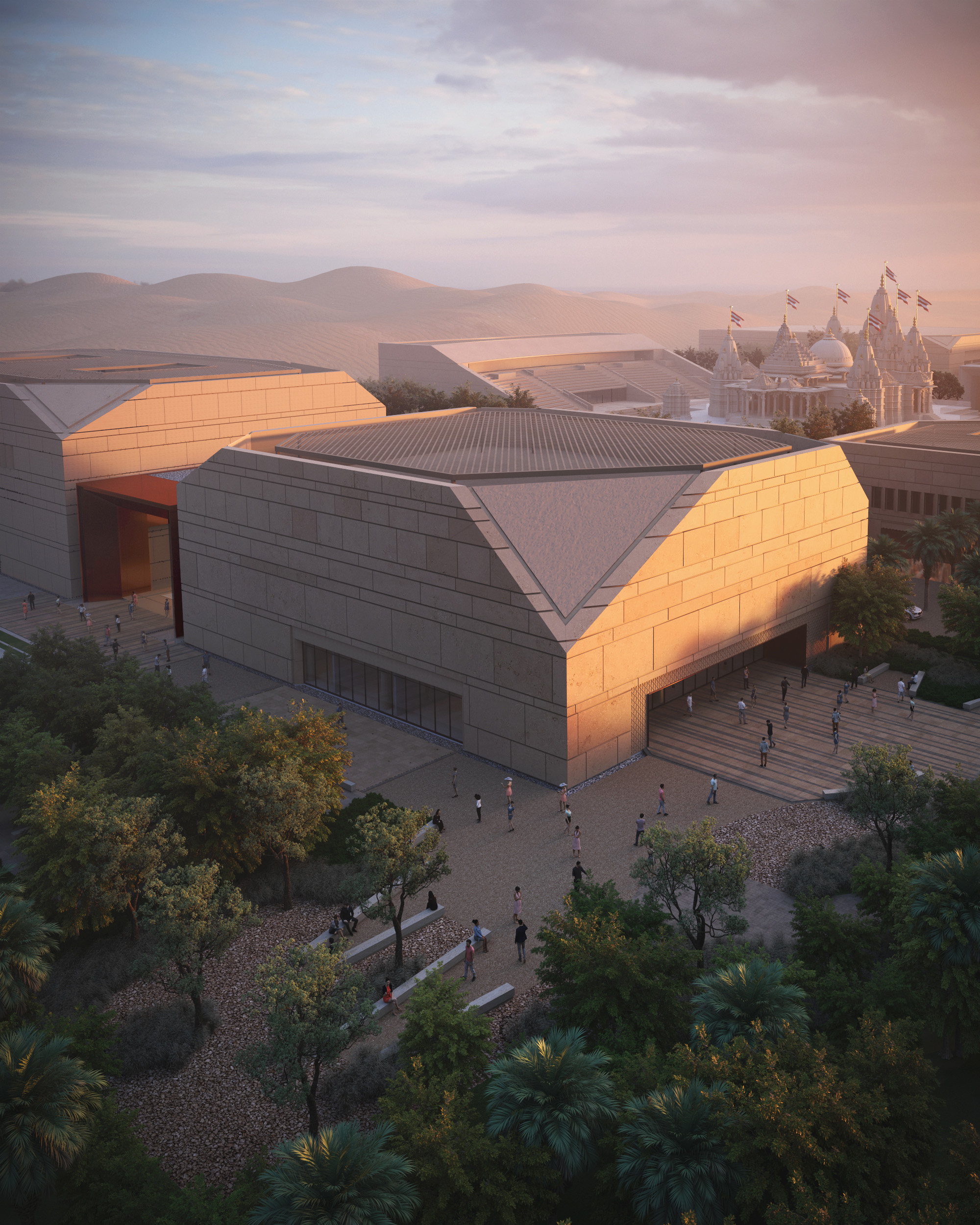 BAPS Hindu Mandir Cultural Complex by RSP Architects Planners ...