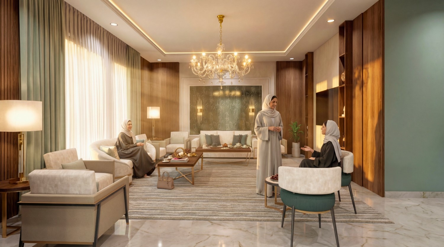 Luxury Saudi Arabian Majlis Interior Design by Yantram Architectural ...