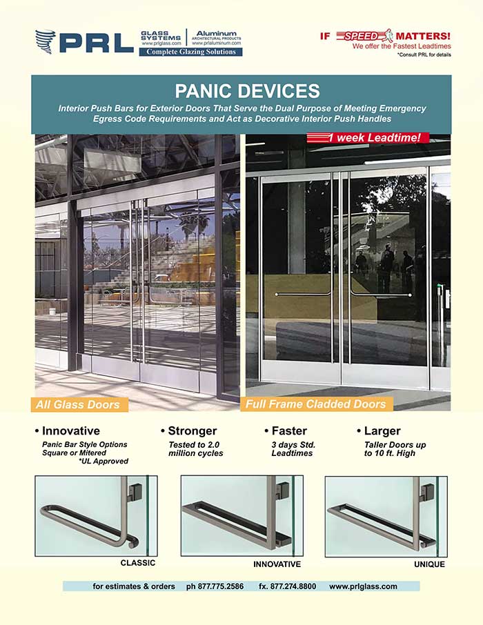 All-Glass, Full Framed & Aluminum Emergency Exit Doors from PRL Glass ...