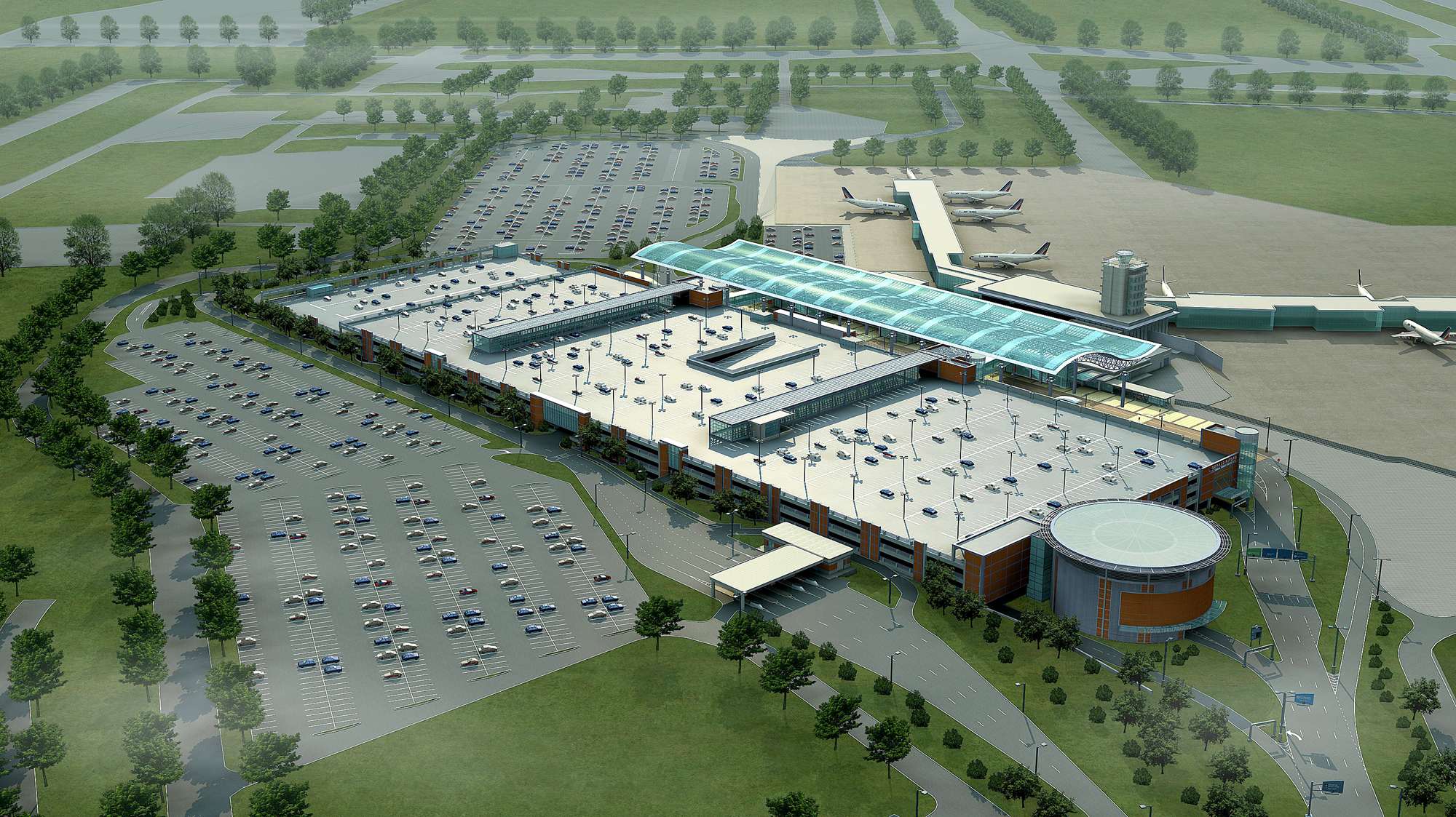 Gerald R. Ford International Airport, Terminal Area and Parking ...