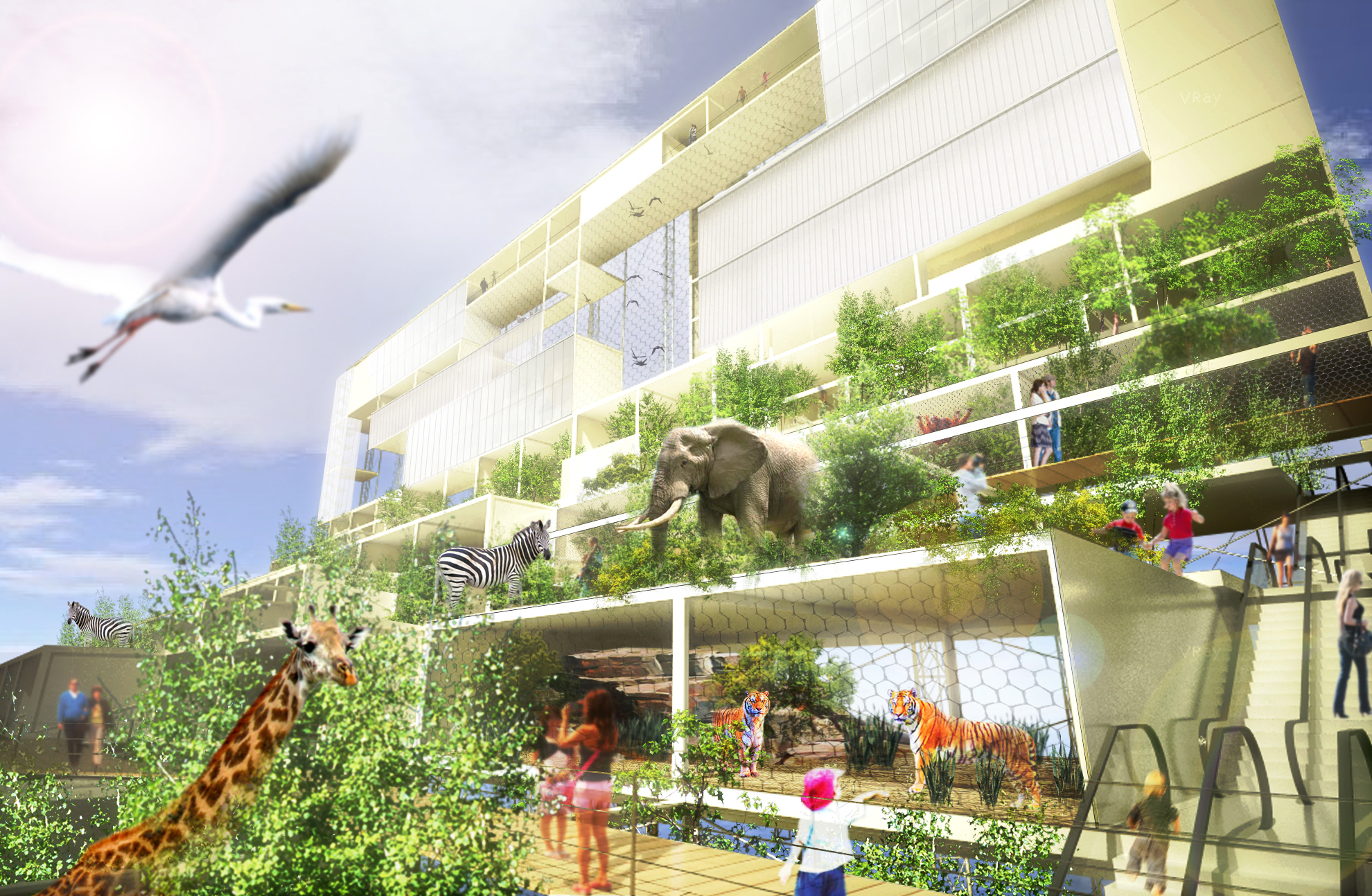 Vertical Zoo in Puerto Madero - Safari in the Sky - Architizer