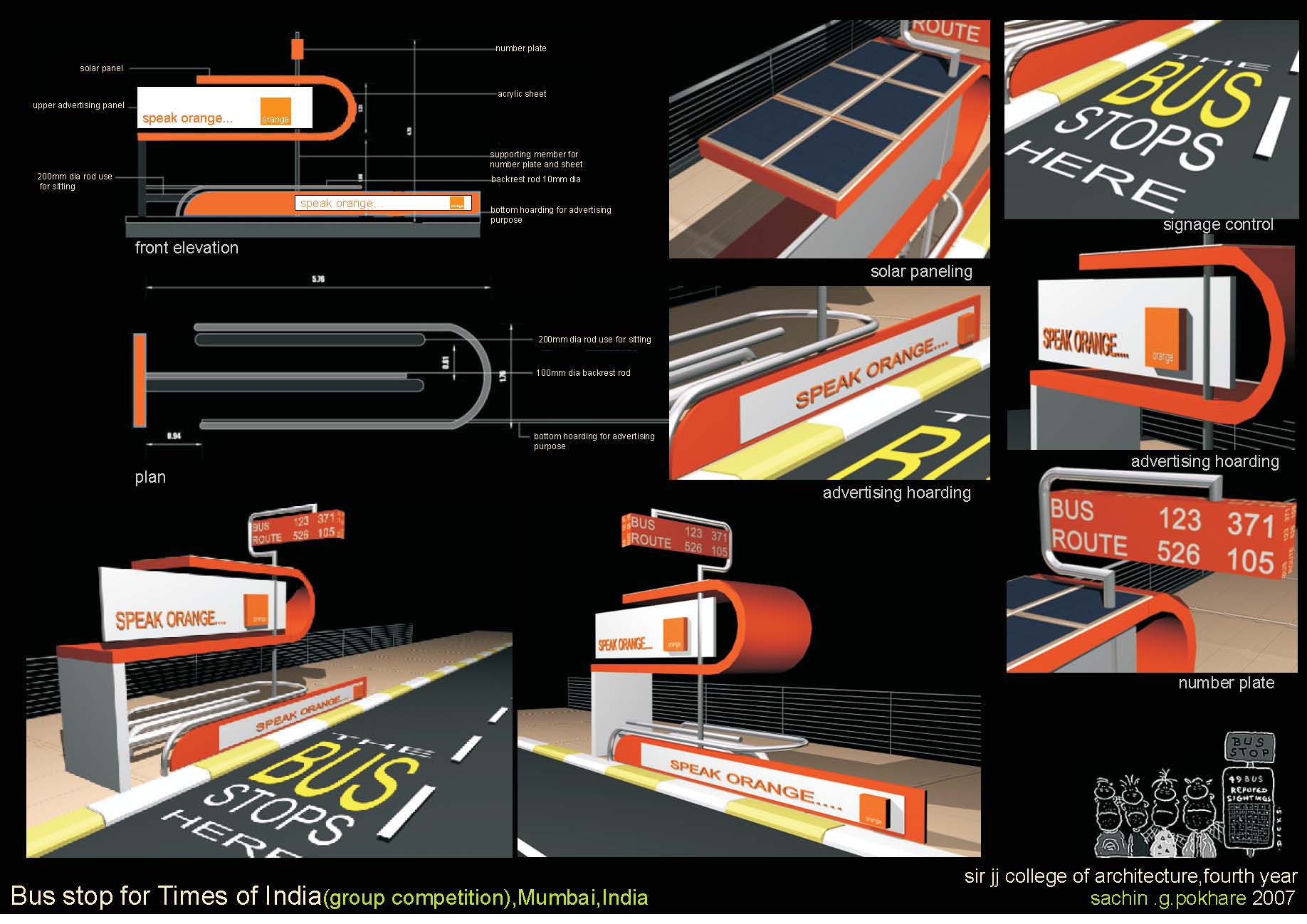 Bus stop design for Times of India - Architizer