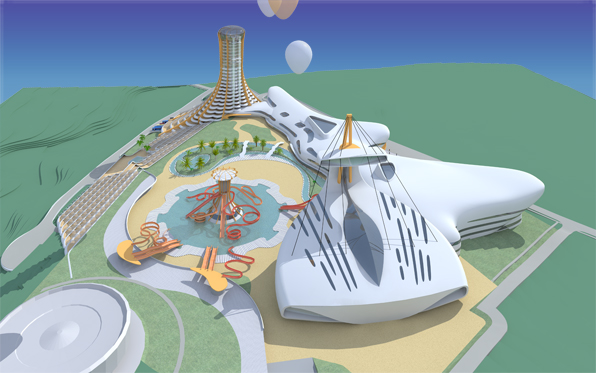 Multipurpose complex "Atoll" with waterparks by Architect bureau BOGDAN ...