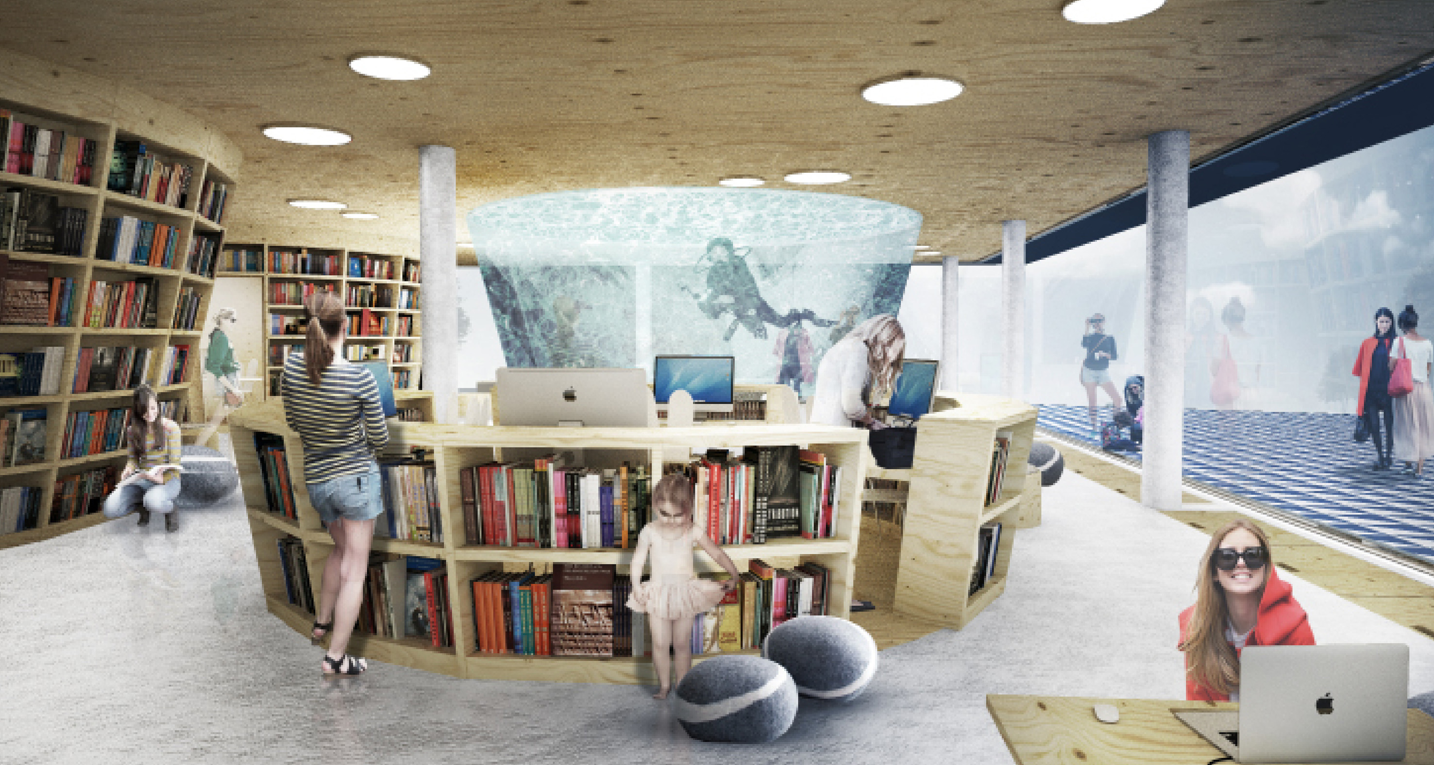 Model of public library in small district by UGO architecture&design ...