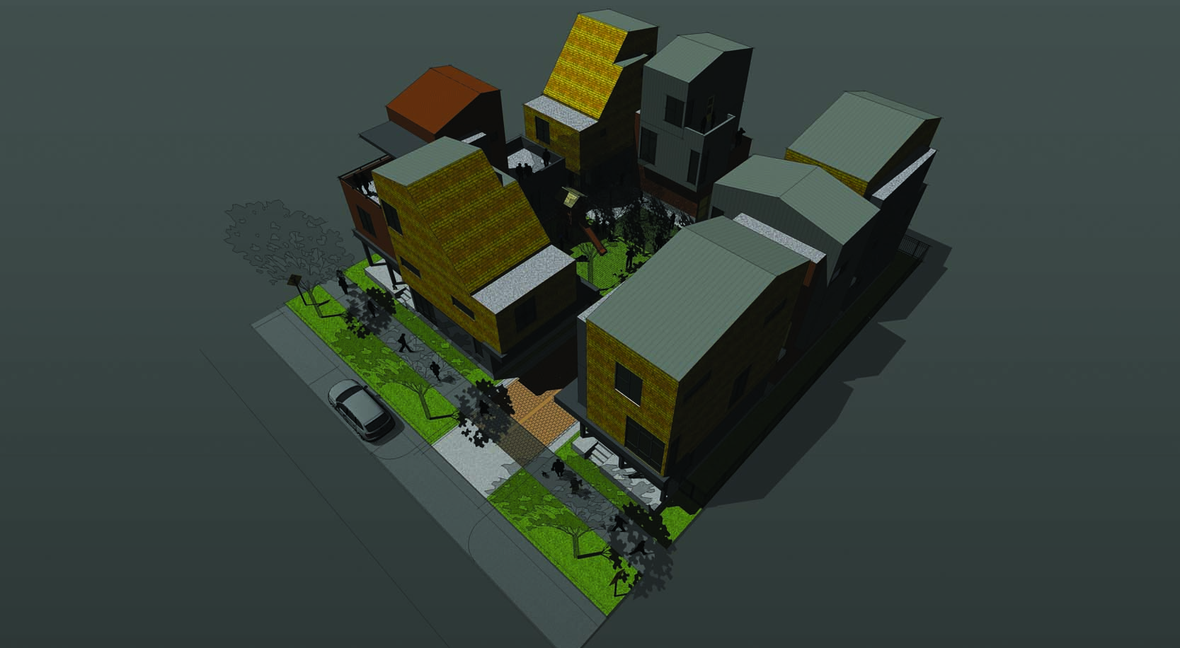 7-Pack, Courtyard Housing by INFILL, pllc - Architizer