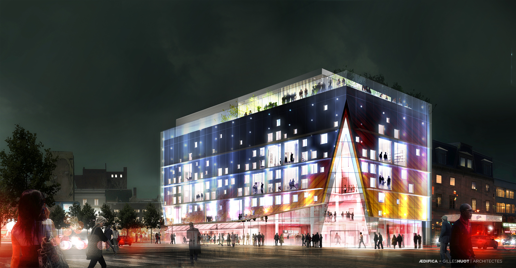 Le 2-22, Quartier des Spectacles by Ædifica architecture + design ...