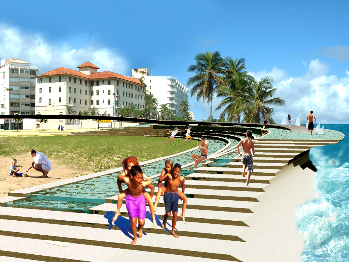 Condado Waterfront Wave Barrier Park - Architizer