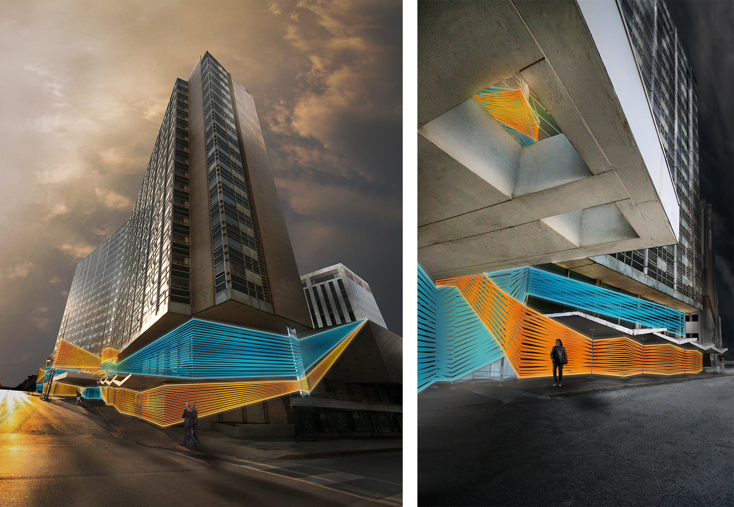 Statler Temporary Facade - Architizer