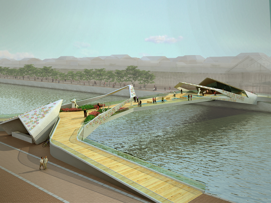 iconic pedestrian bridge competition - entry - Architizer