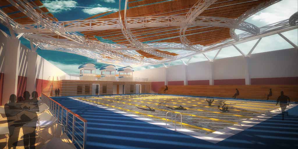 Open-air sports center- Pool Area - Architizer