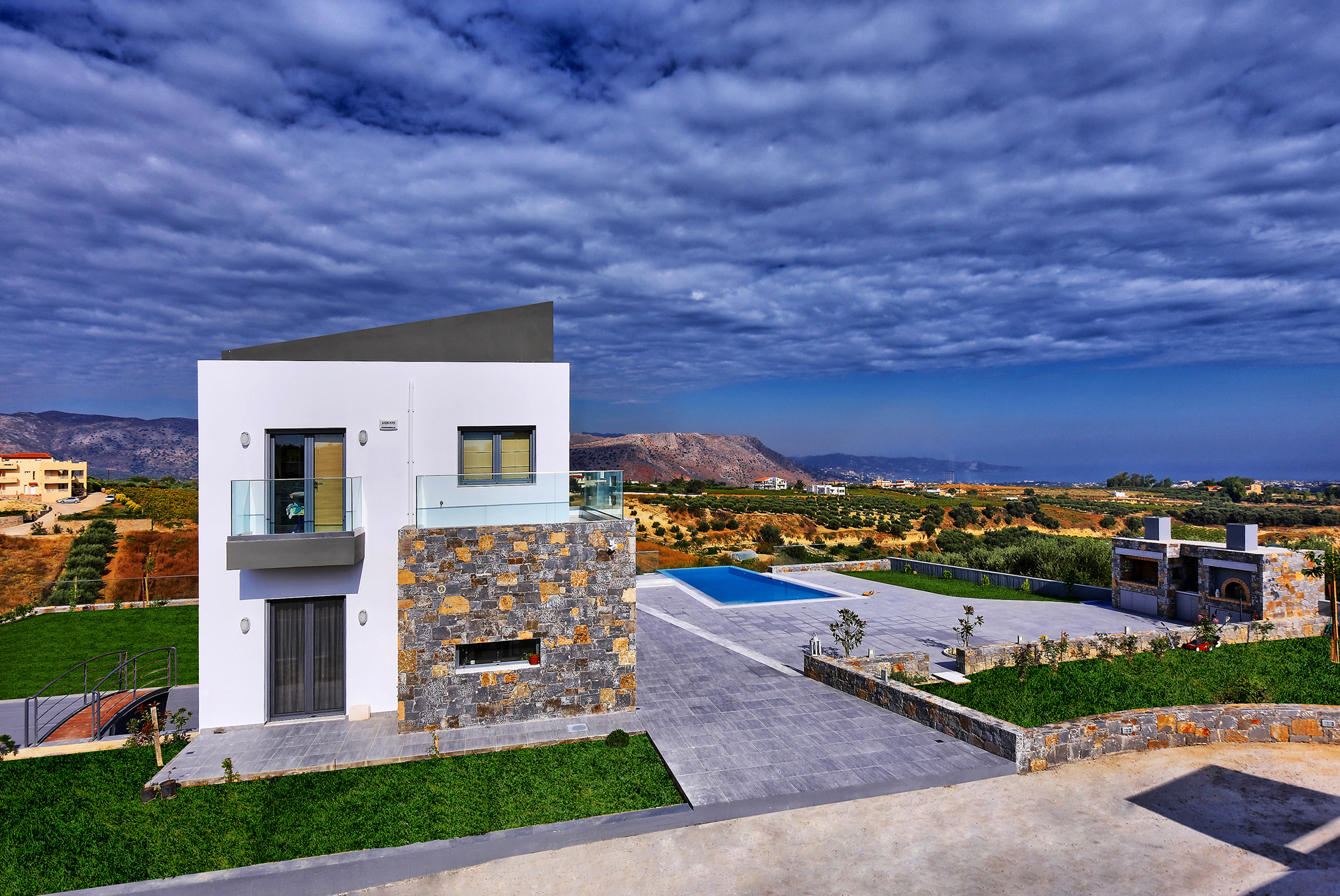 Two storey residence in Kalessa in Heraklion of Crete in Greece ...