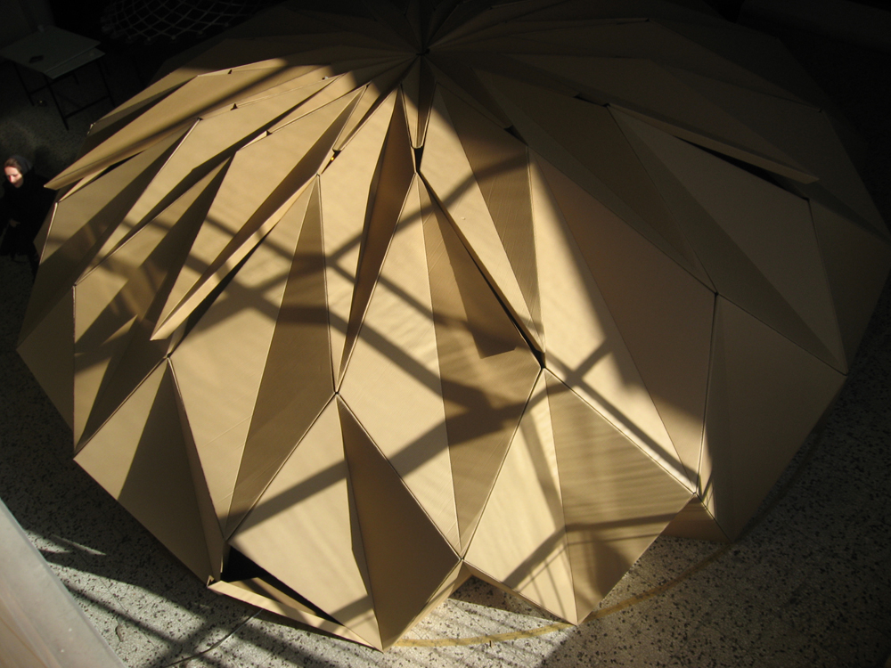 Folded paper dome - Conscious surface - expo 7 by IA- INTELLIGENT ...