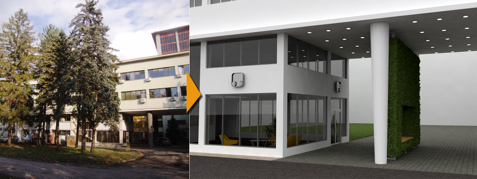 Redesign - four entrance zones - Nikola Tesla Power Plant, competition ...