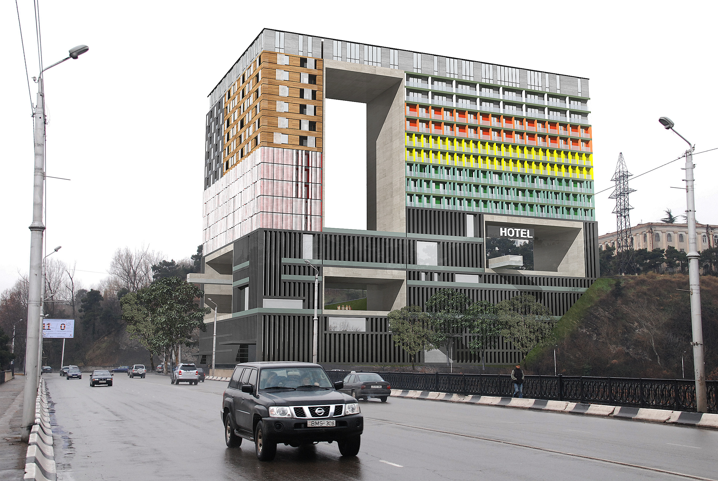 Hotel and apartement building on Tamar Mefe str. - Architizer