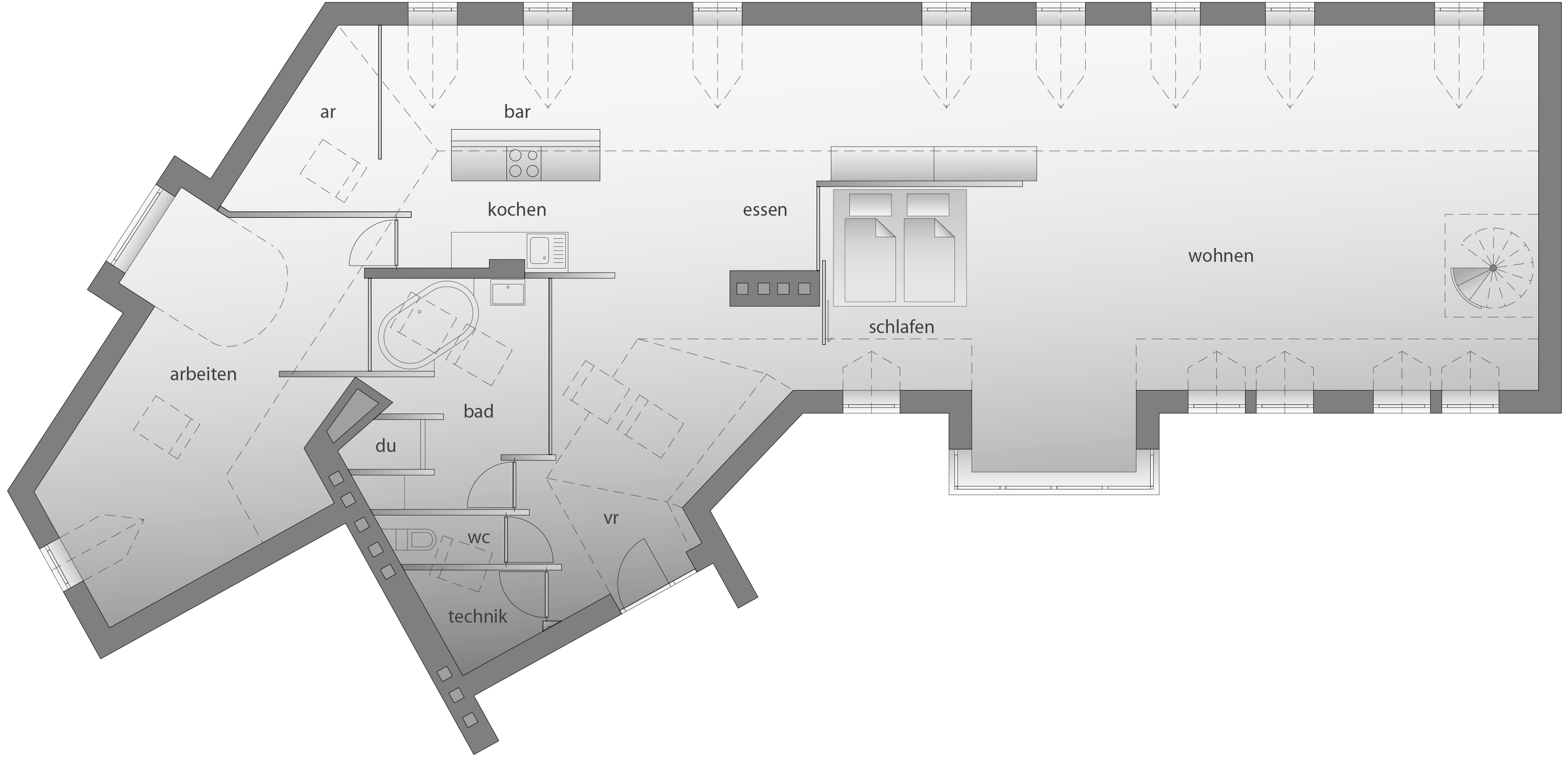 'beef only' - attic conversion vienna (at) by unsquare architects ...