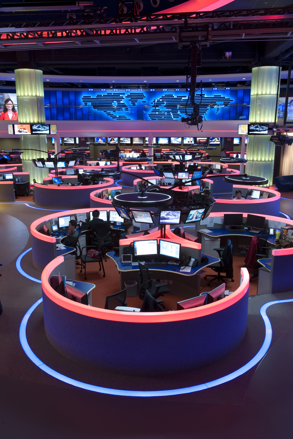 Phoenix Satellite TV Headquarters (HK) News Studio - Architizer