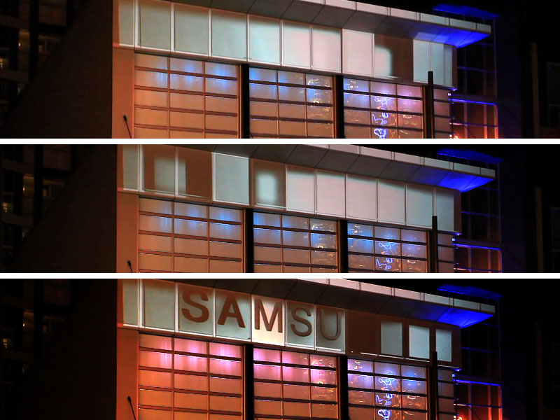 Samsung Mapped building projection - Architizer