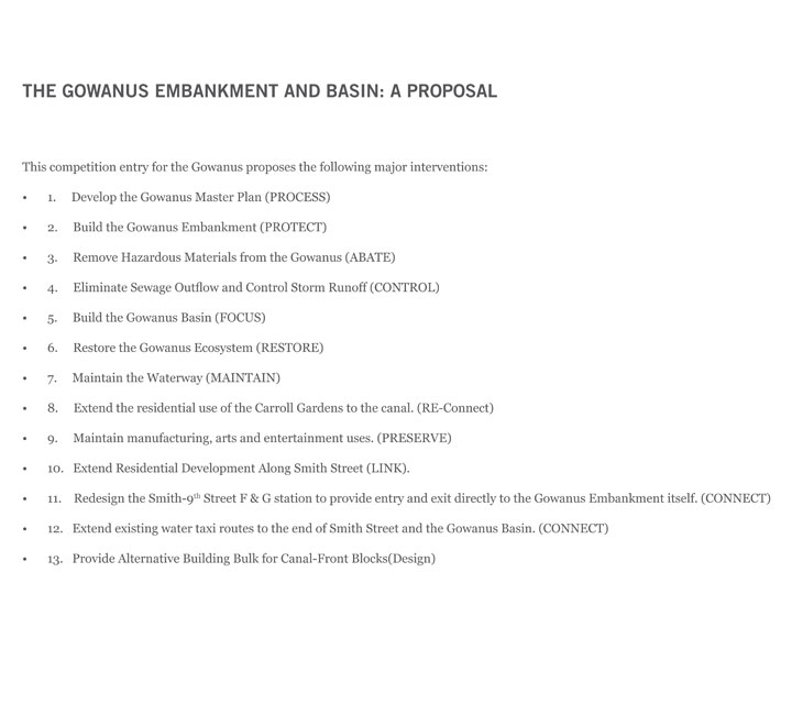 The Gowanus Embankment and Basin by Nelligan White Architects - Architizer