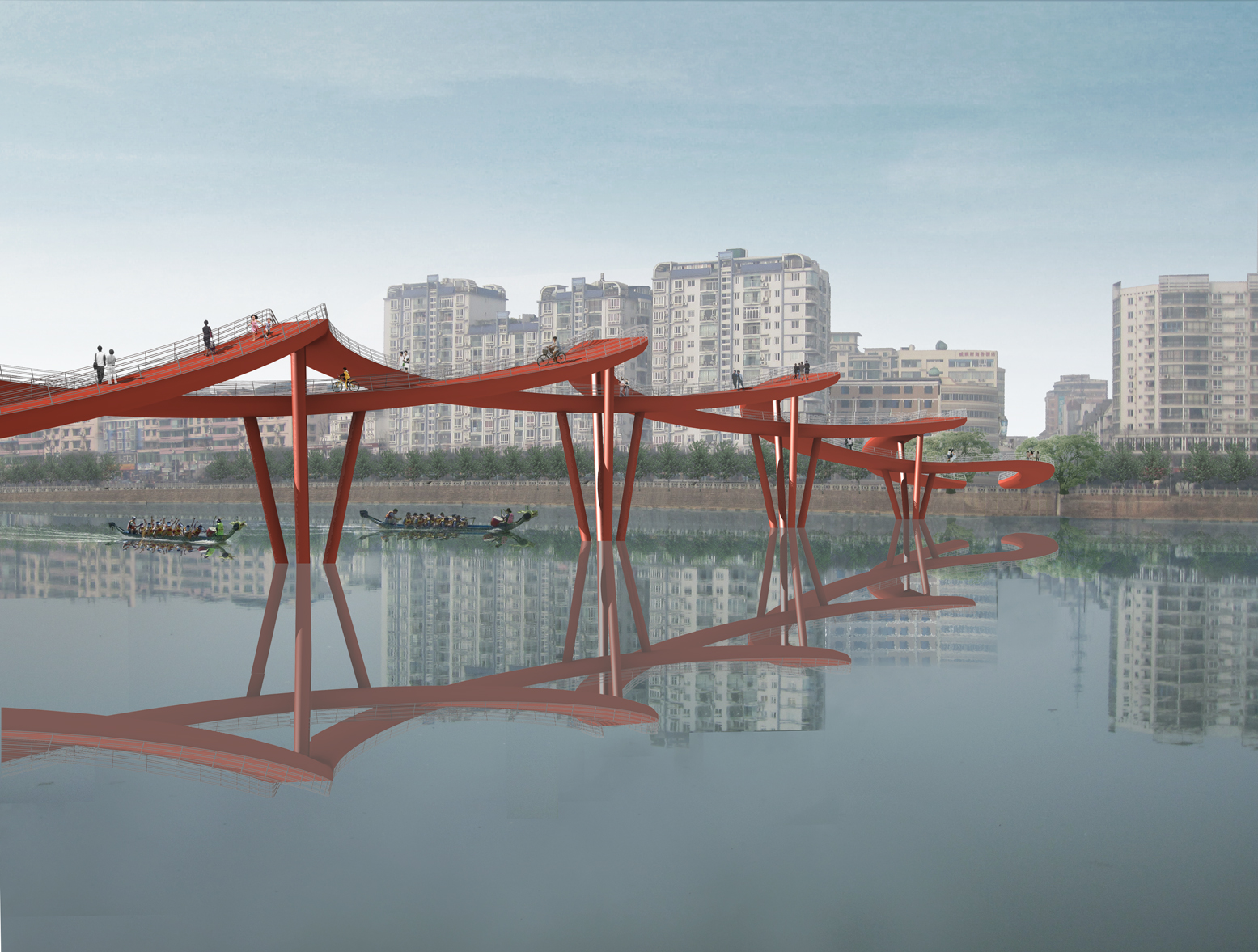 Nanhe River Landscape Bridge by WXY architecture + urban design ...