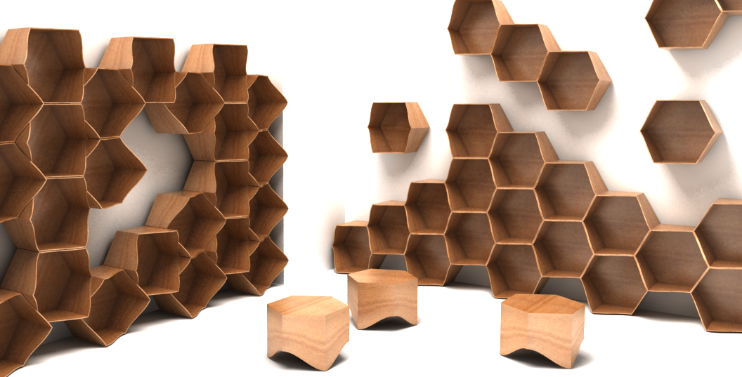 Hexagonal Modular Shelving System by Anonymous Studio - Architizer