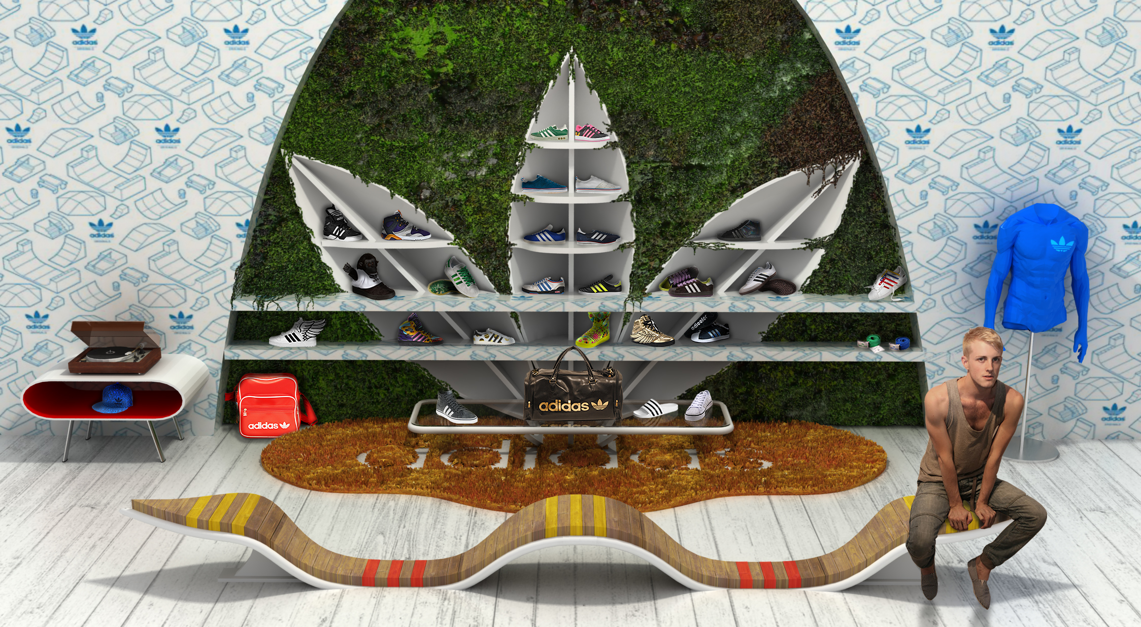 Adidas Originals interior store concept - Architizer